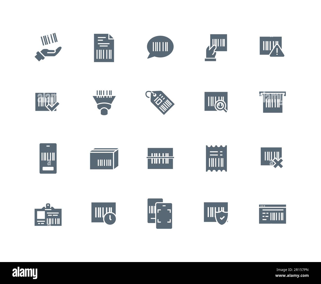 Bar code black icons set Stock Vector Image & Art - Alamy