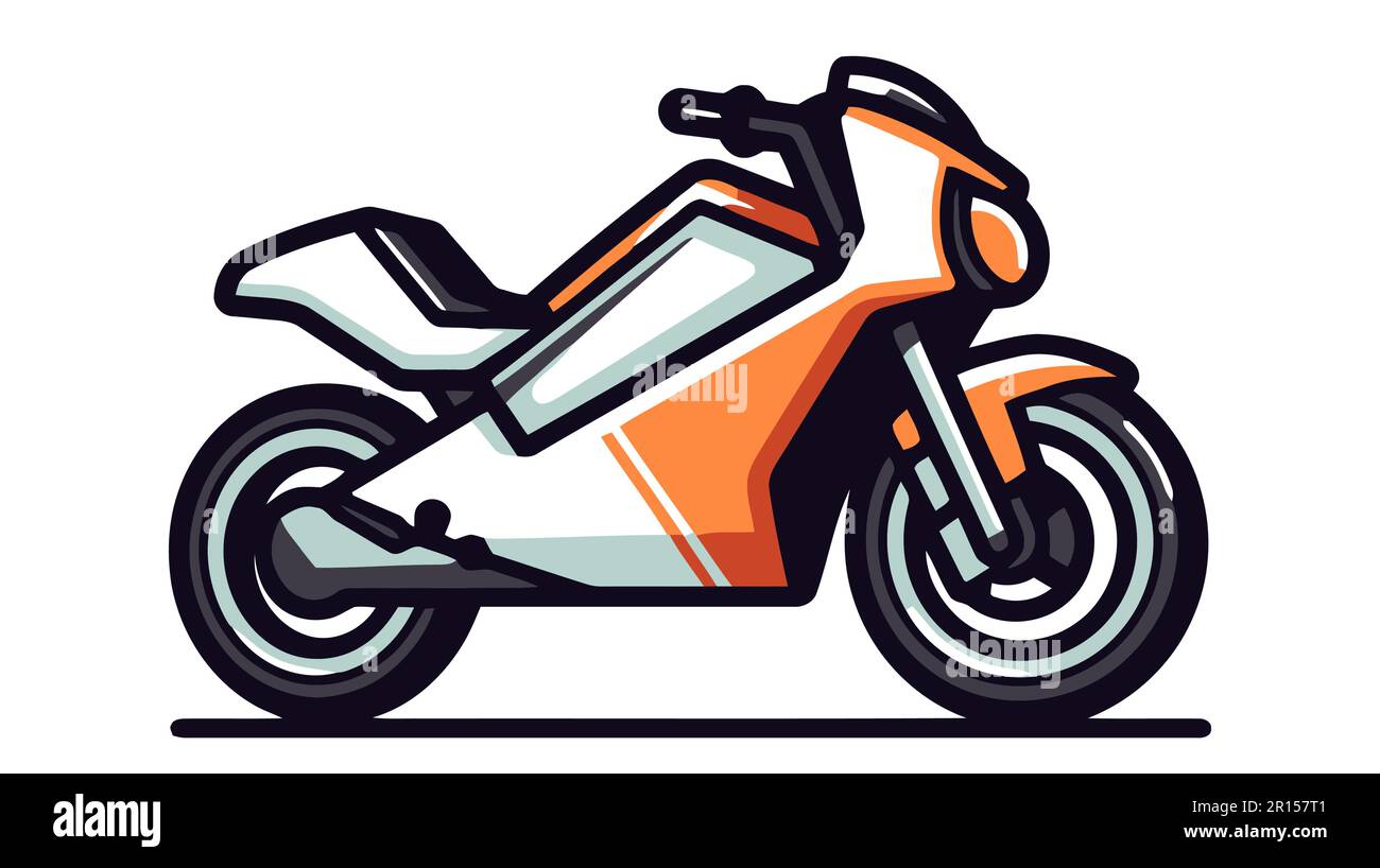 Motorbike logo, icon. Vector illustration isolated on white background ...