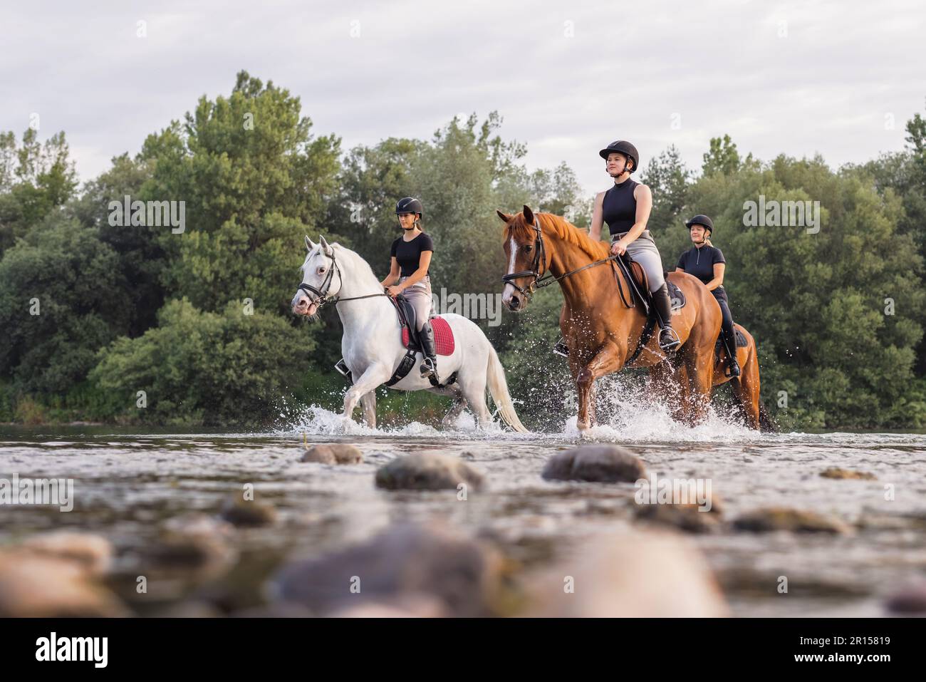 Girl riding rider water white hi-res stock photography and images - Alamy