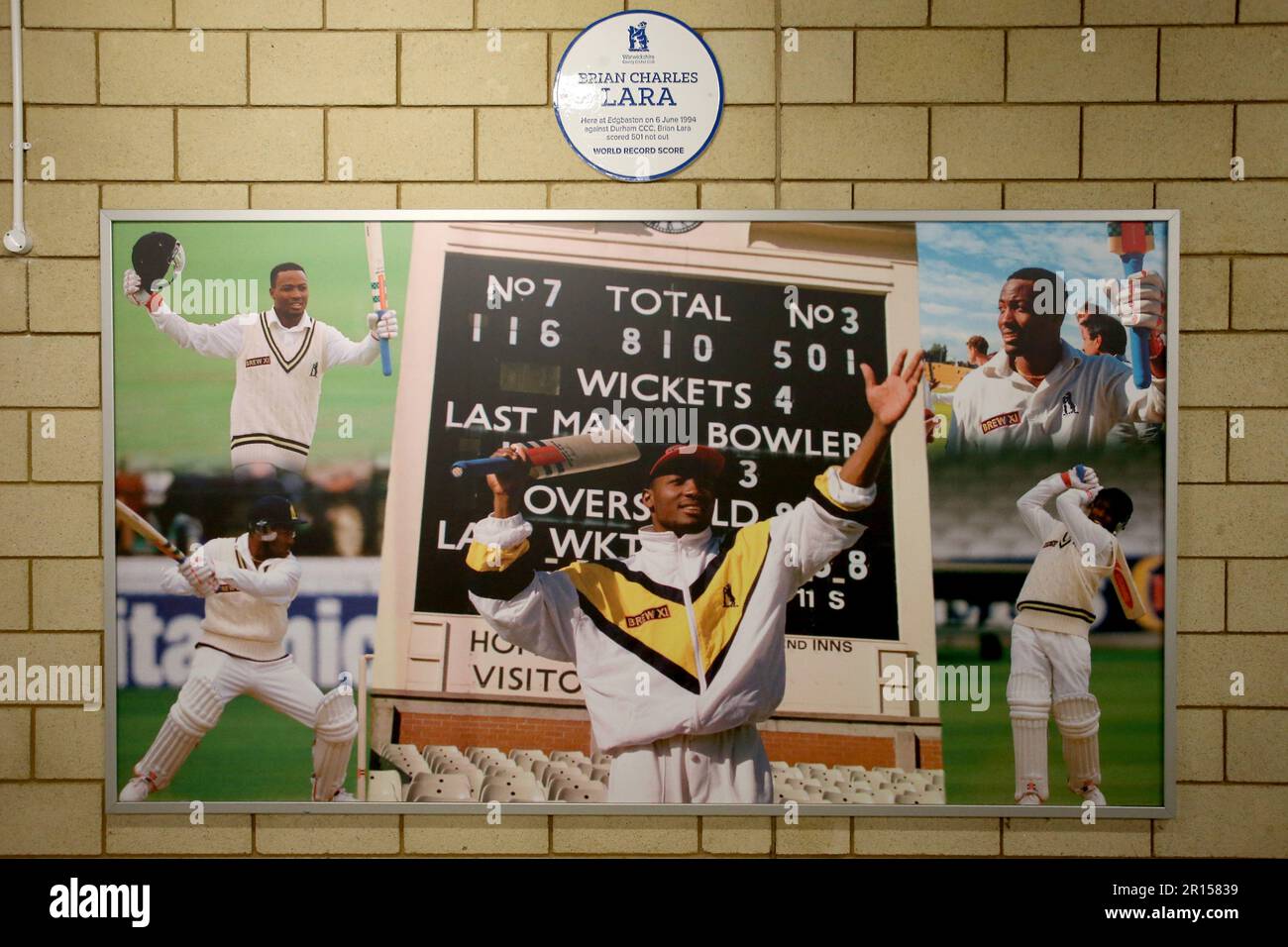 Collage celebrating Brian Lara's world record score of 501 ahead of ...