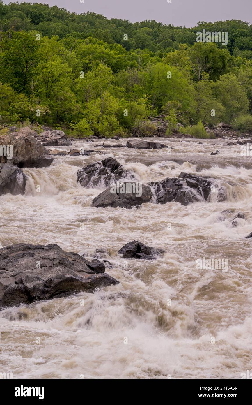 View of the Great Falls of the Potomac River from the Great Falls ...