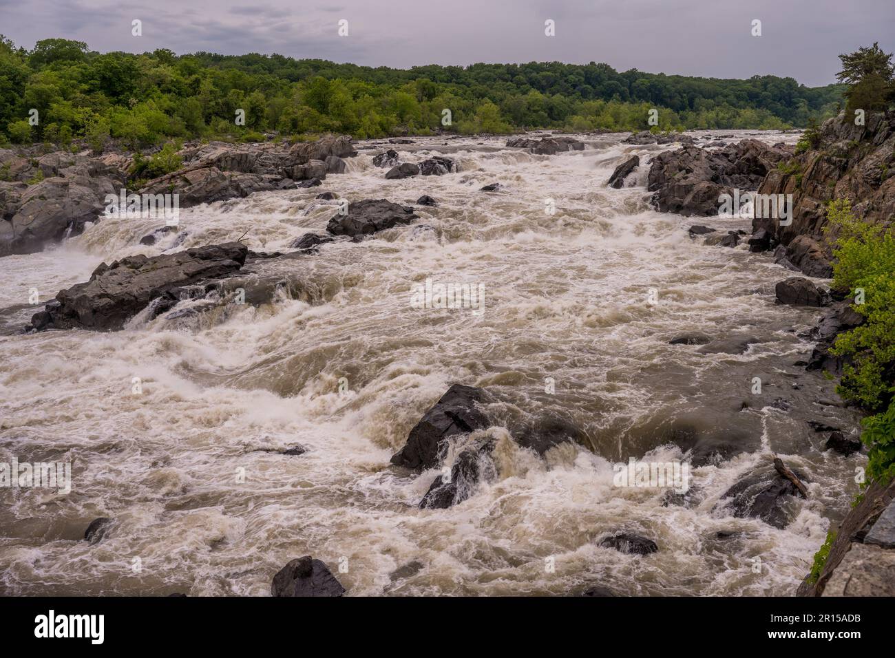 View of the Great Falls of the Potomac River from the Great Falls ...