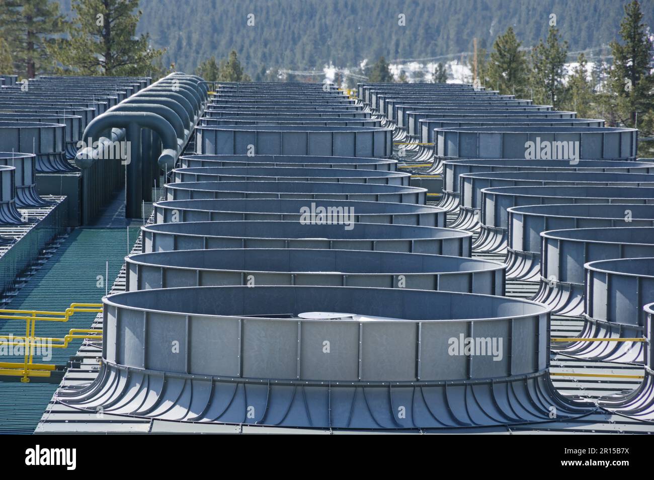 cooling fans at geothermal electric power plant Stock Photo - Alamy
