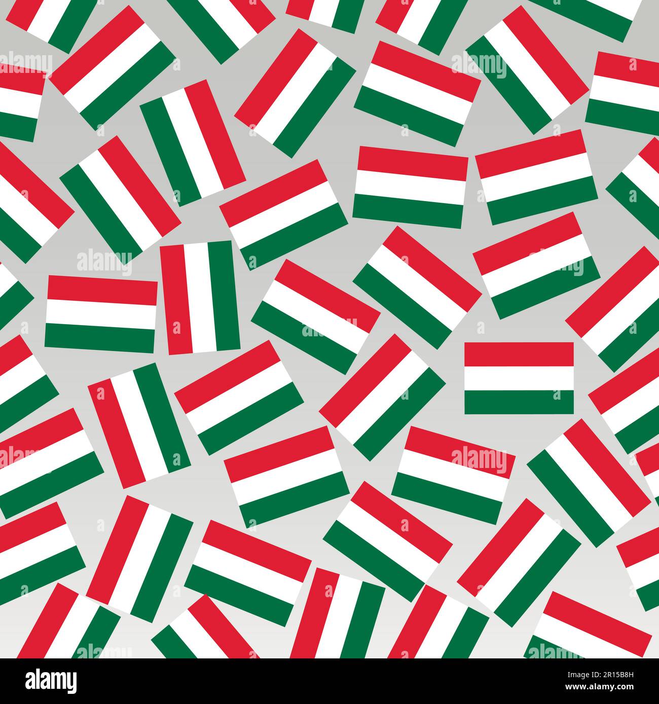 Bright set with flags of Hungary. Happy Hungary day flags. Vector illustration with white ...