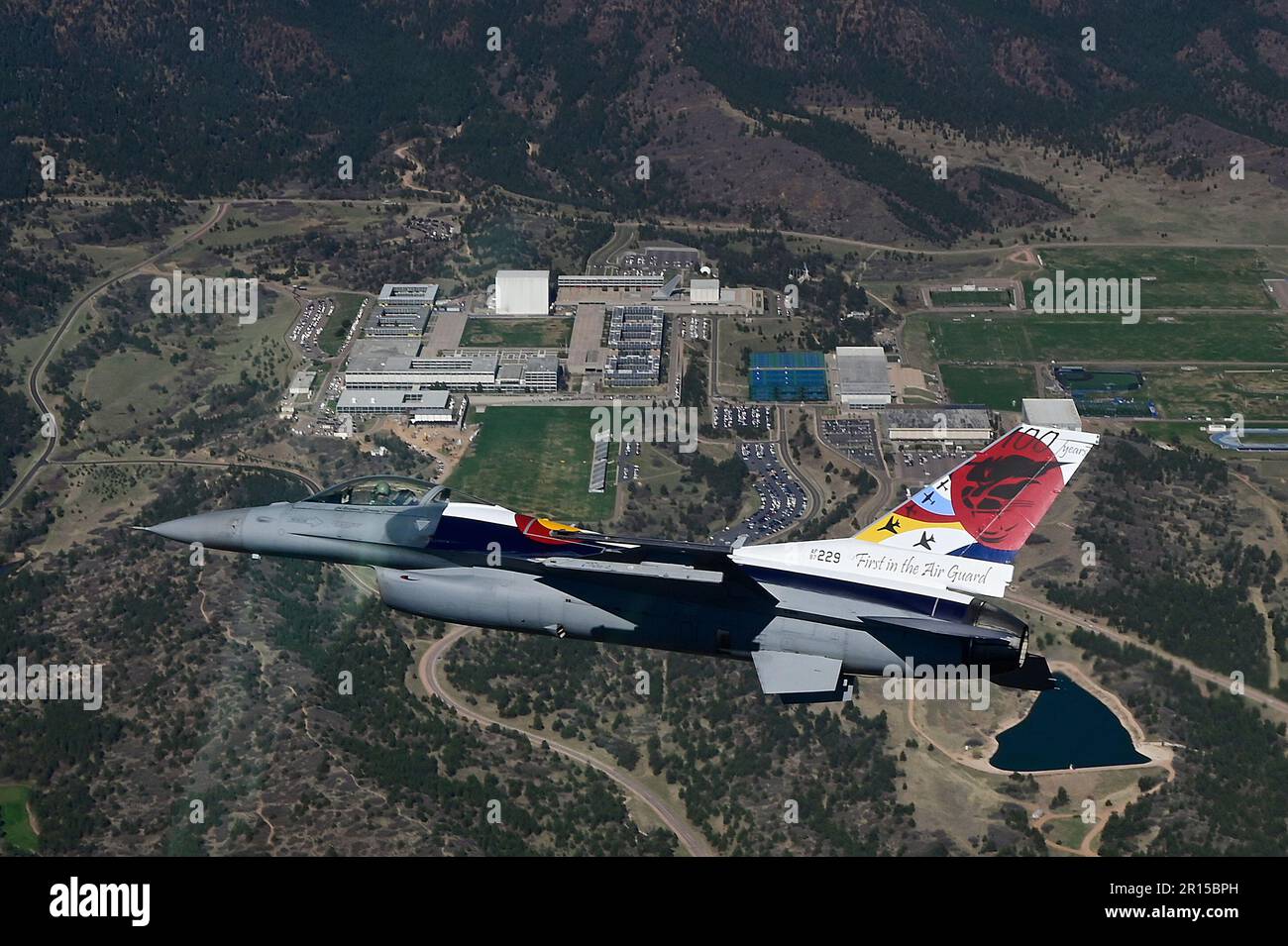 A U.S. Air Force F-16C Fighting Falcon, assigned to the 120th Fighter ...