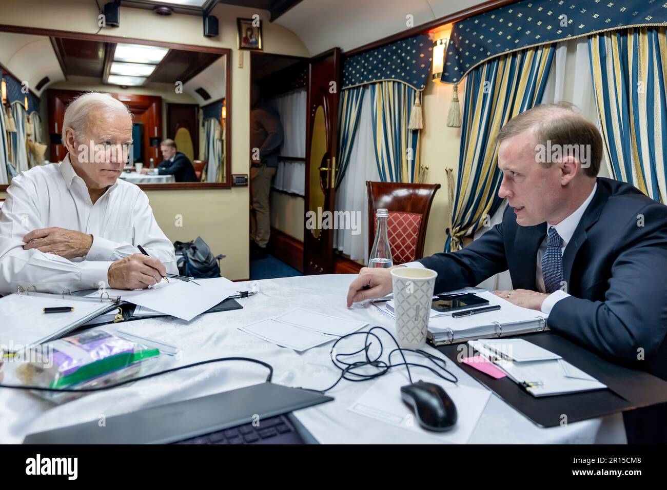 President Joe Biden works with National Security Adviser Jake Sullivan ...