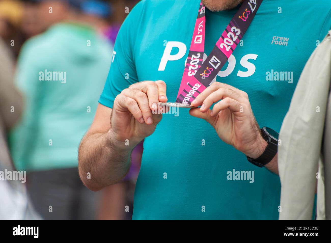 HORSEGUARDS PARADE, LONDON - 23 April 2023: Participant holding their ...