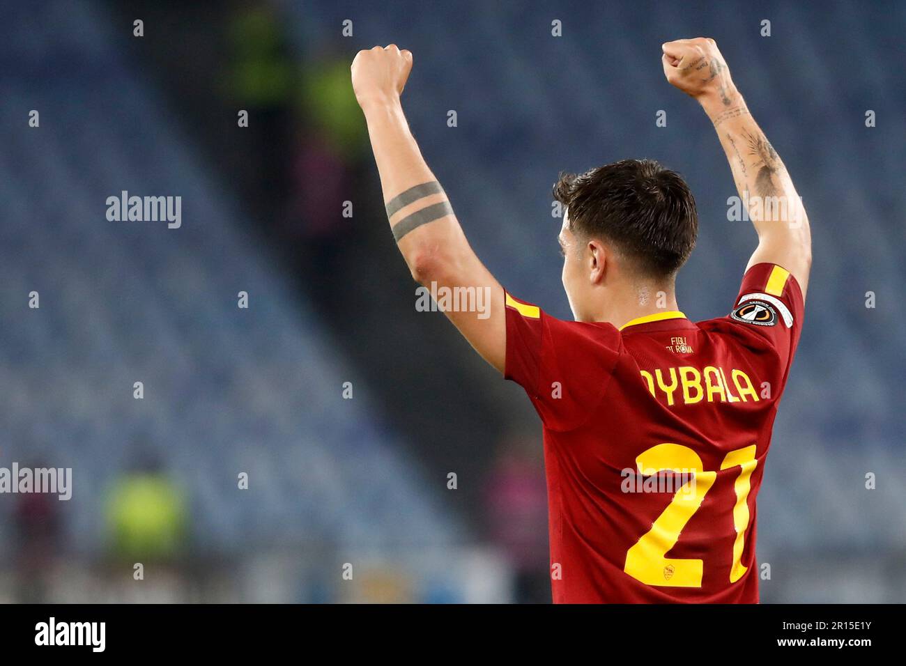 Rome, Italy. 11th May, 2023. Paulo Dybala, of AS Roma, celebrates at ...