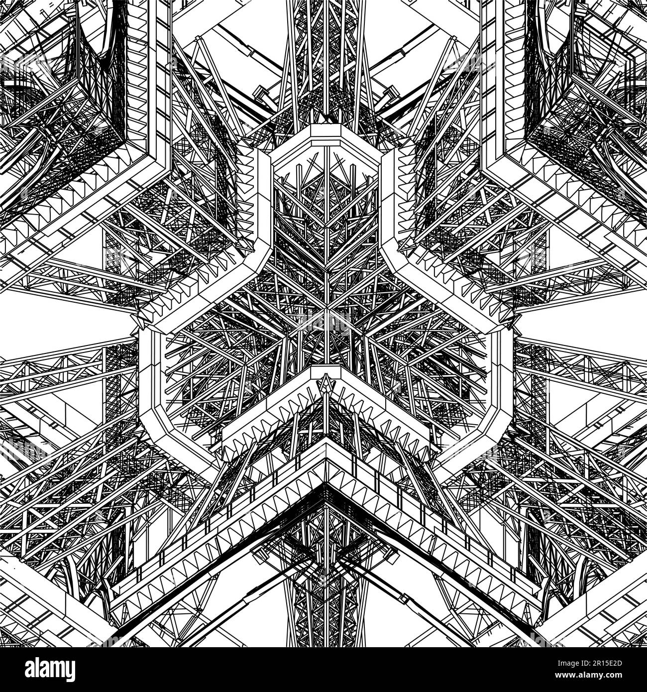 Abstract Construction Structure Vector. Illustration Isolated On White ...