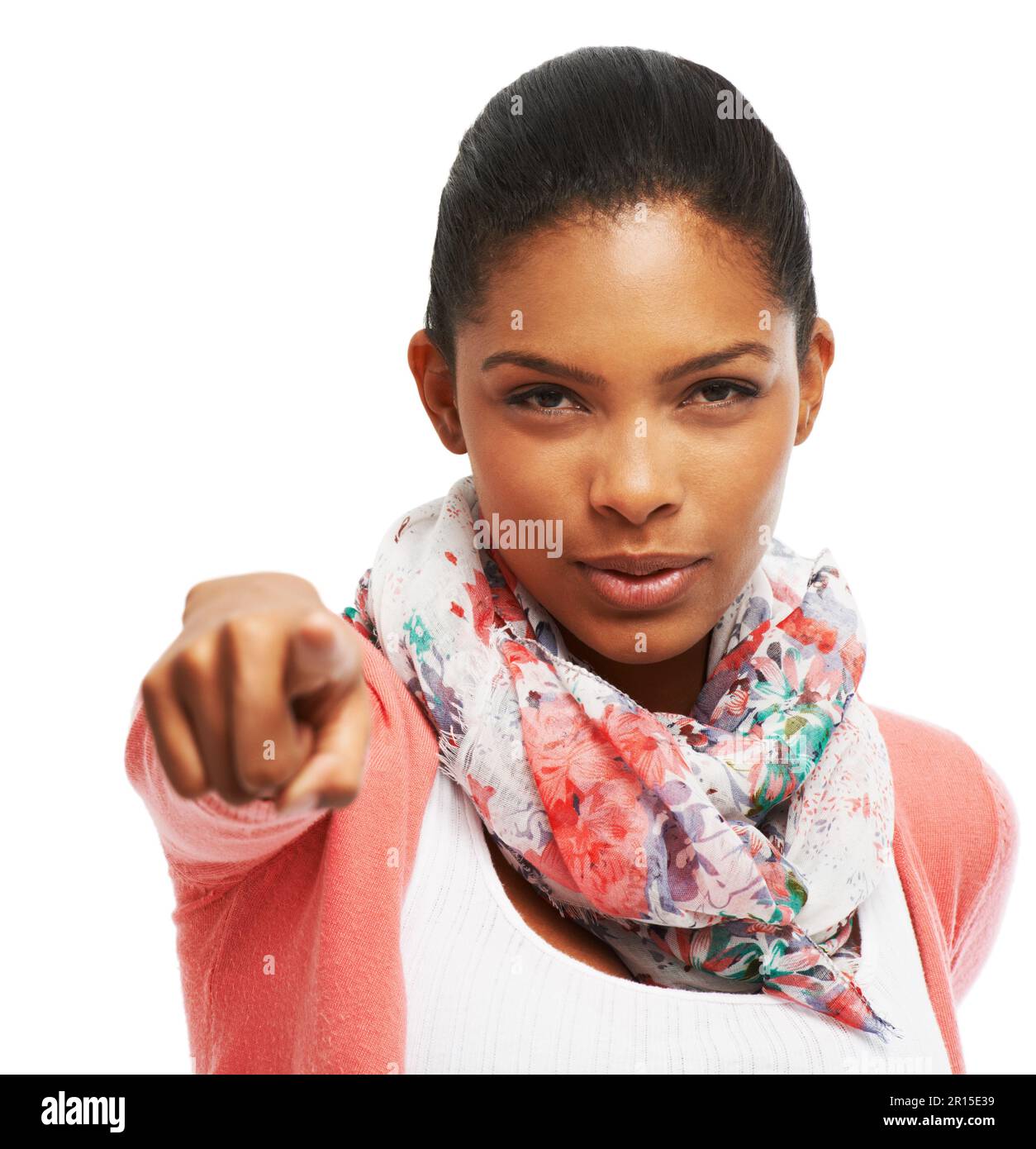 Beautiful woman pointing towards camera hi-res stock photography and ...