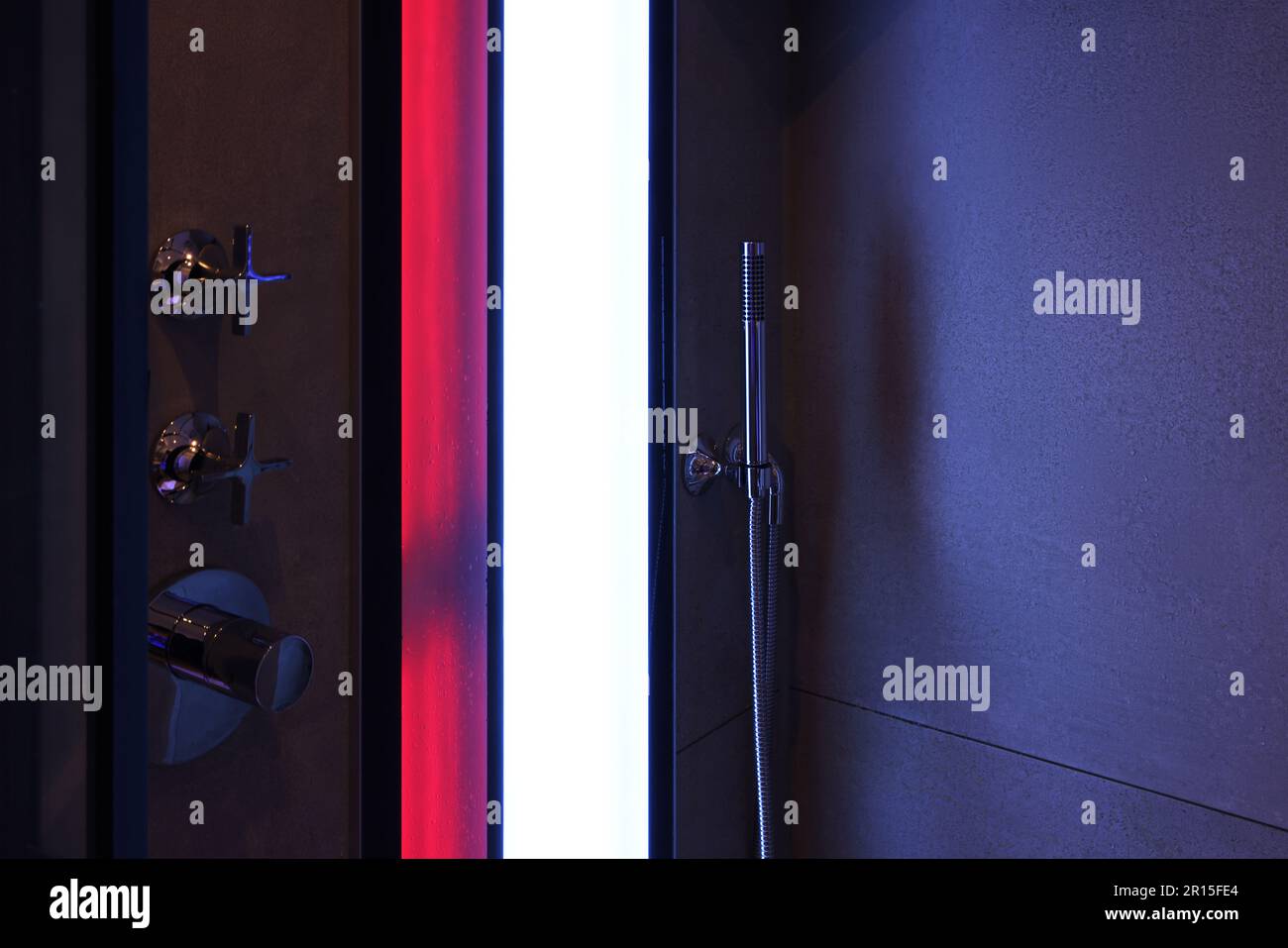 Modern shower with Infrared spectrum and UV light Stock Photo - Alamy