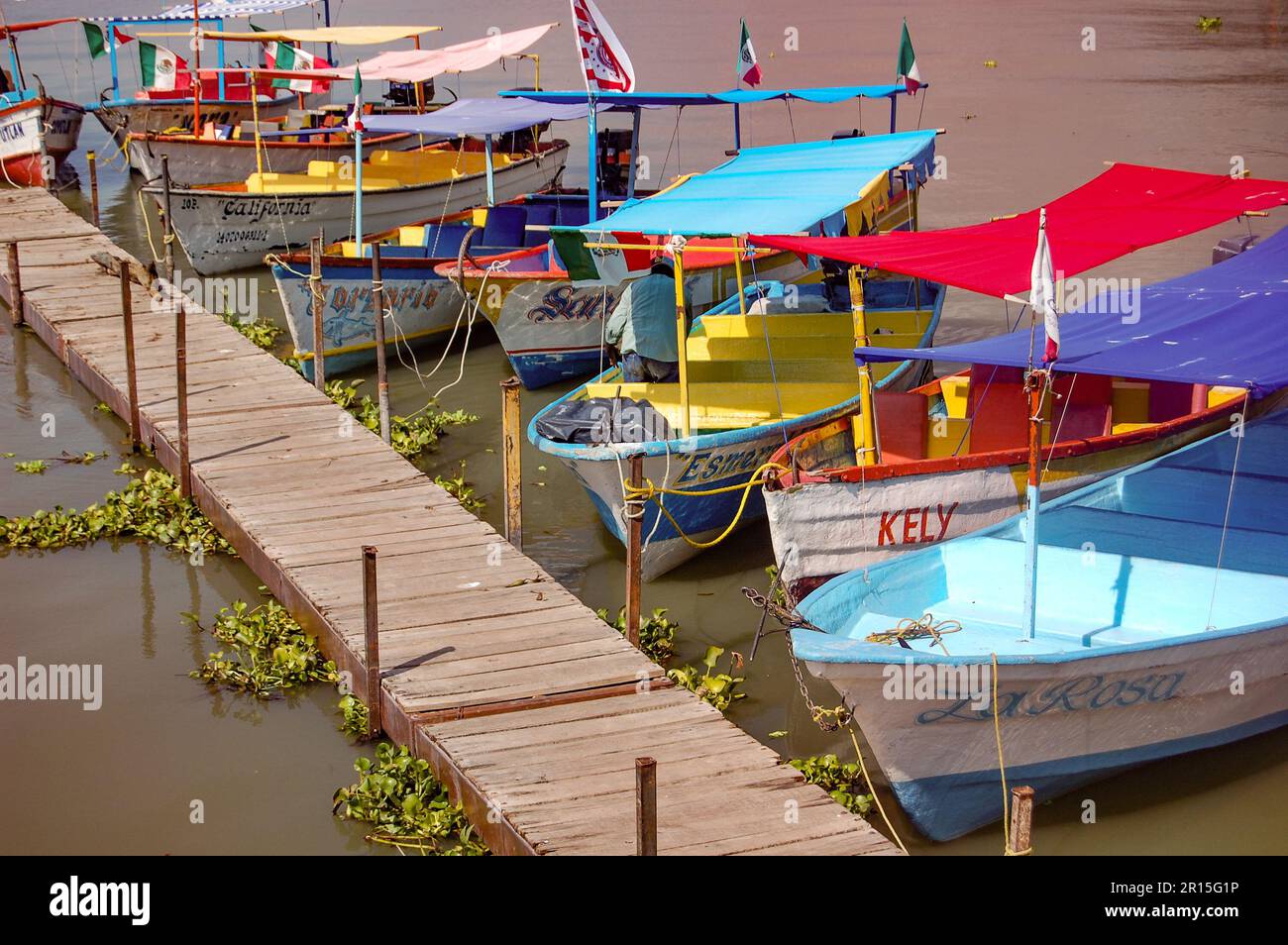 Dock at Lake Chapala, Mexico Stock Photo - Alamy