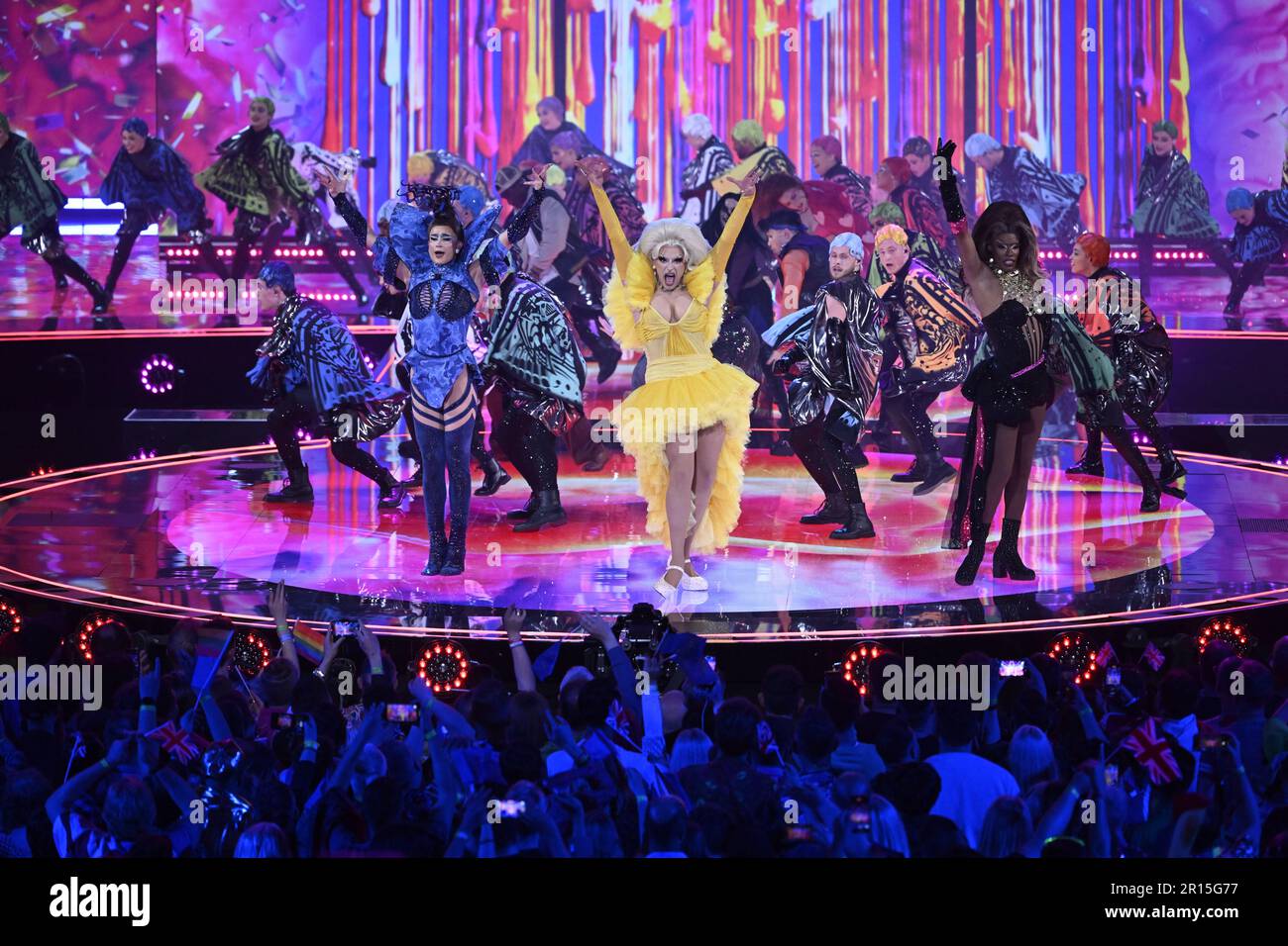 LIVERPOOL 20230511 Eurovision queens during the interlude during ...