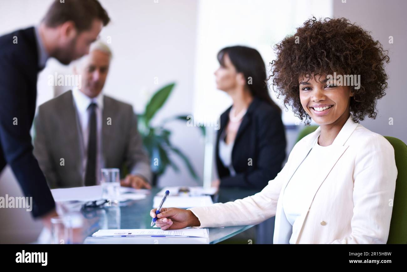 Getting the job done with teamwork. a group of business colleagues ...