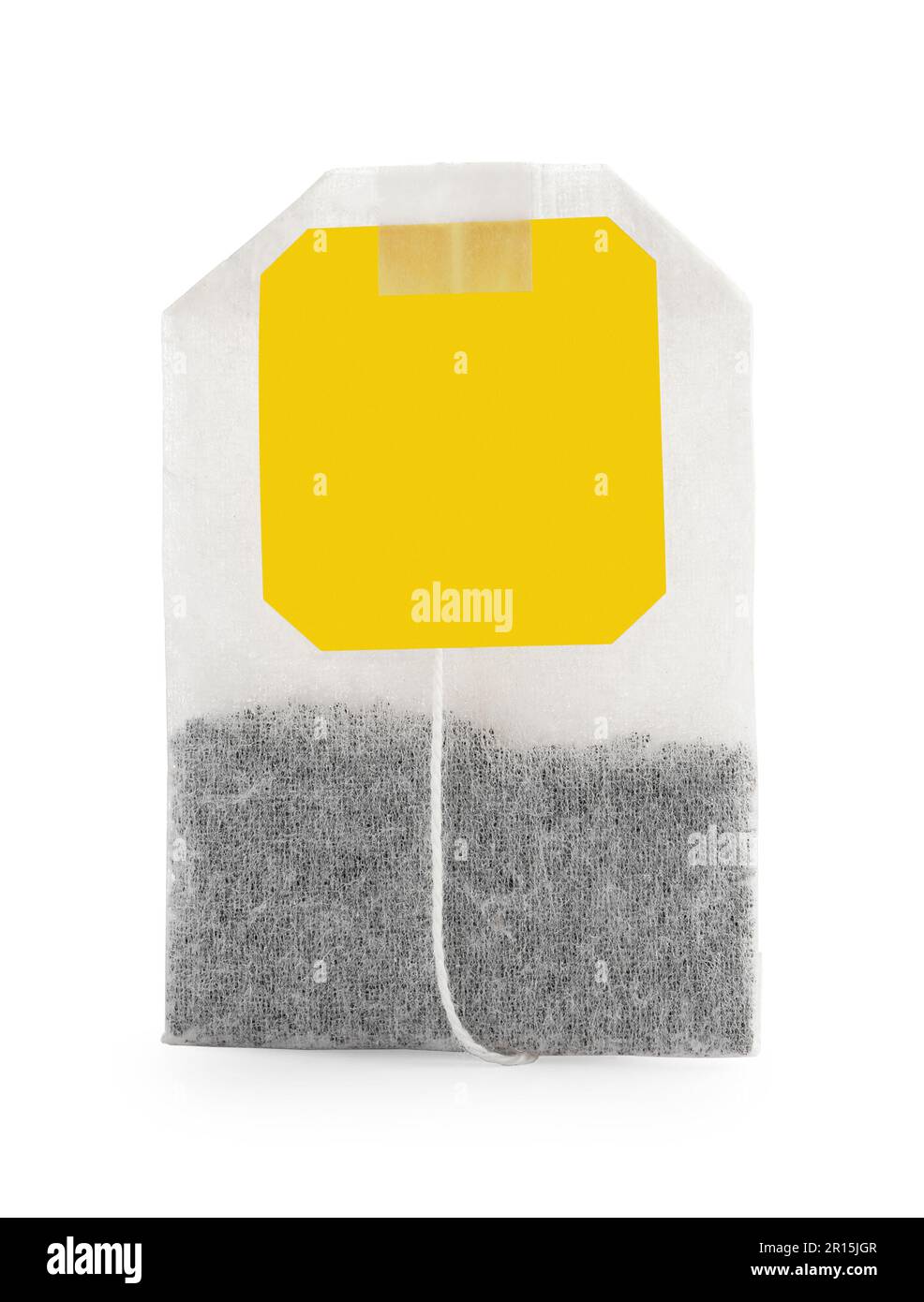 New tea bag with tab isolated on white Stock Photo - Alamy