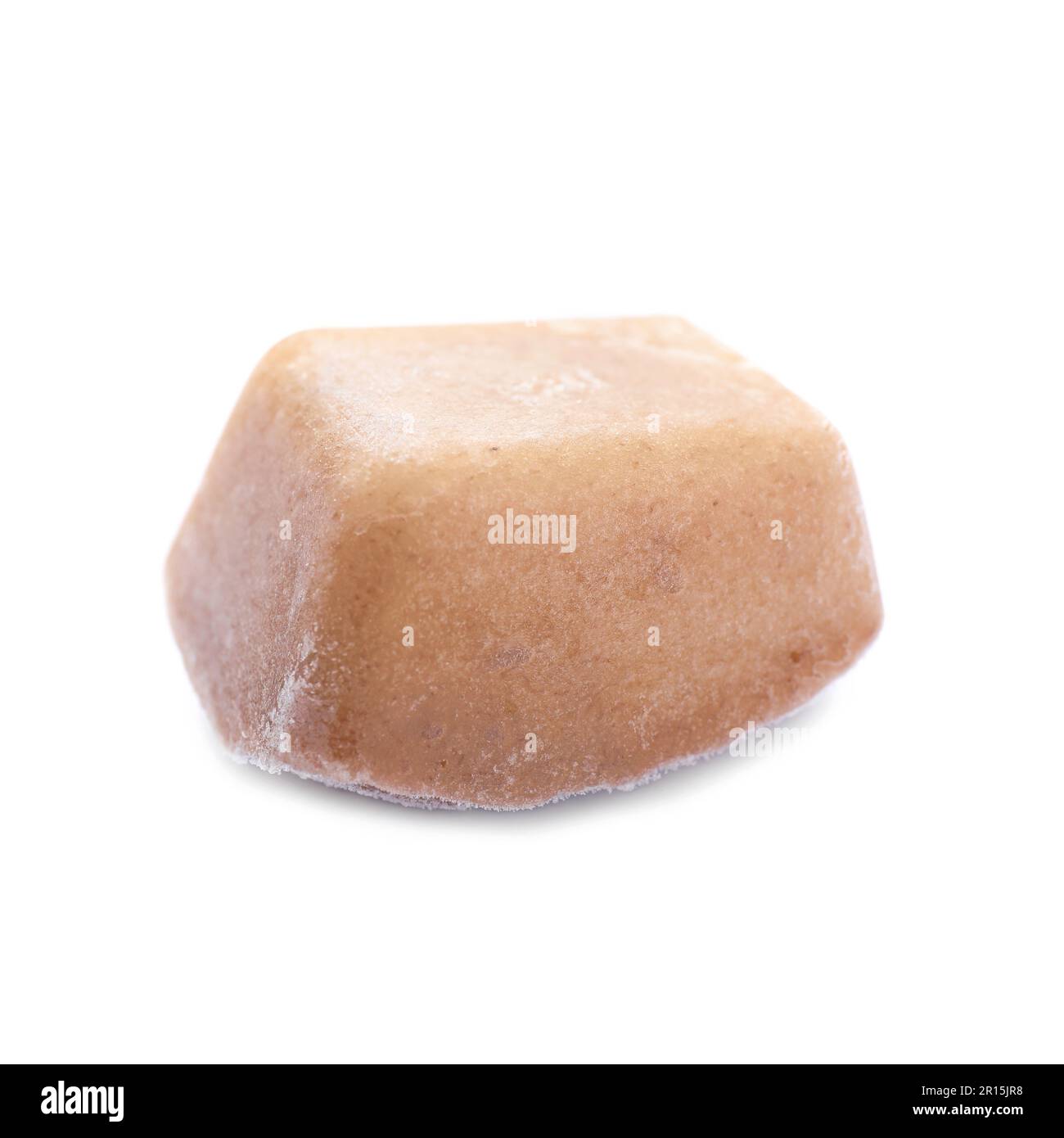 Frozen fruit puree cube isolated on white Stock Photo - Alamy