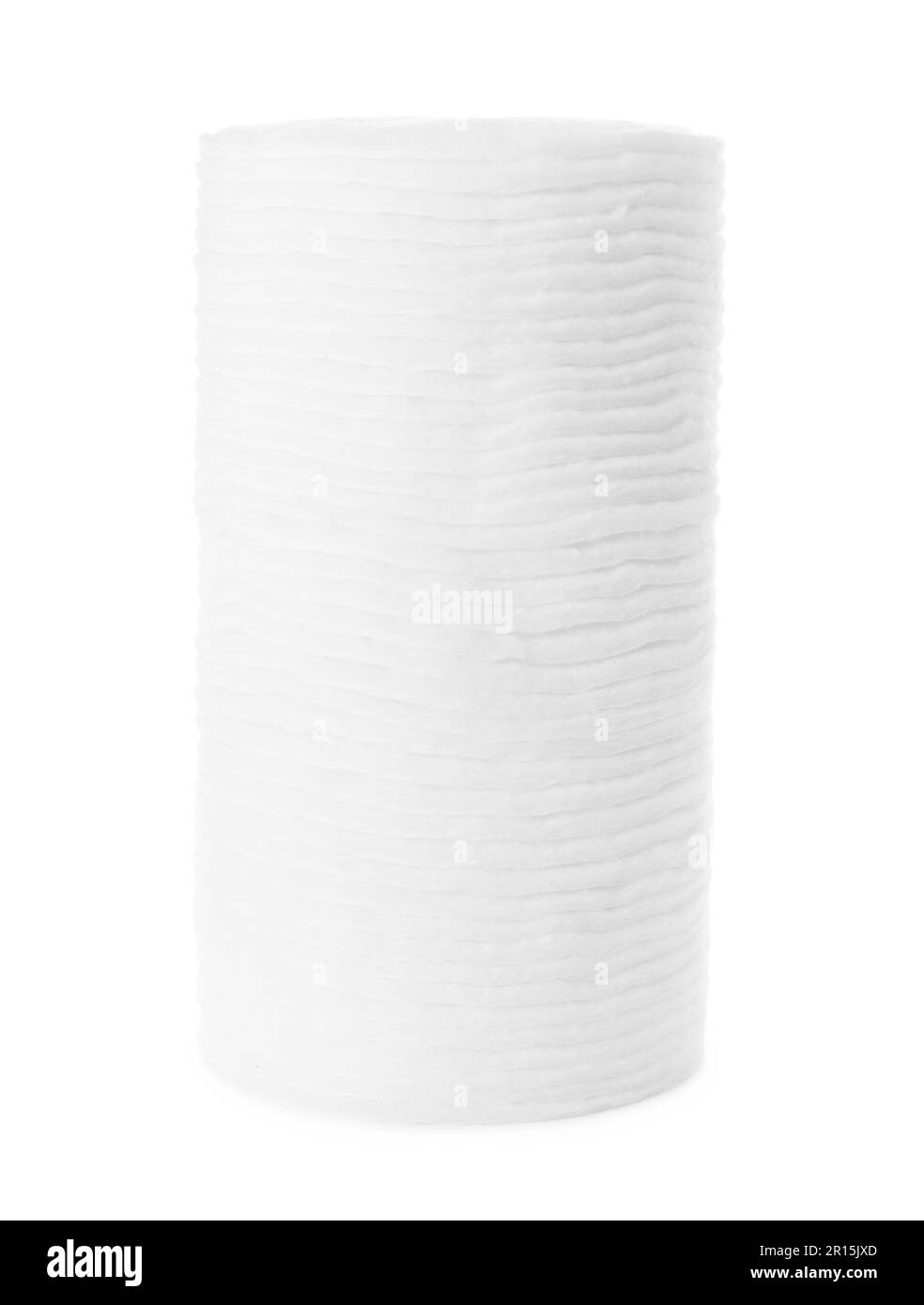 Stack of cotton pads on white background Stock Photo - Alamy