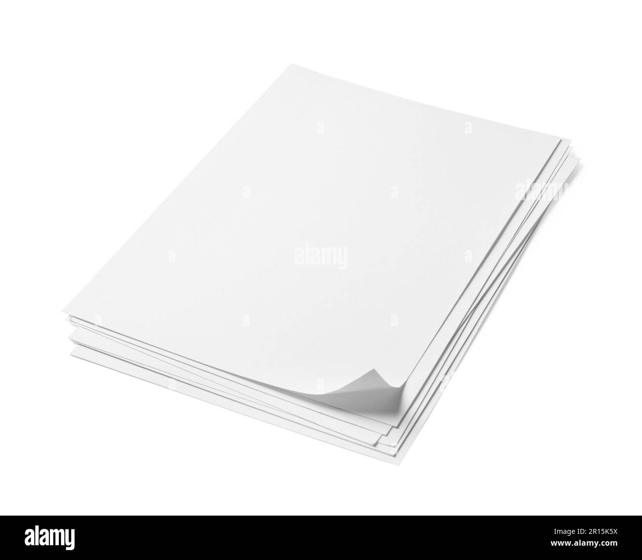 Stack of paper sheets on white background Stock Photo - Alamy