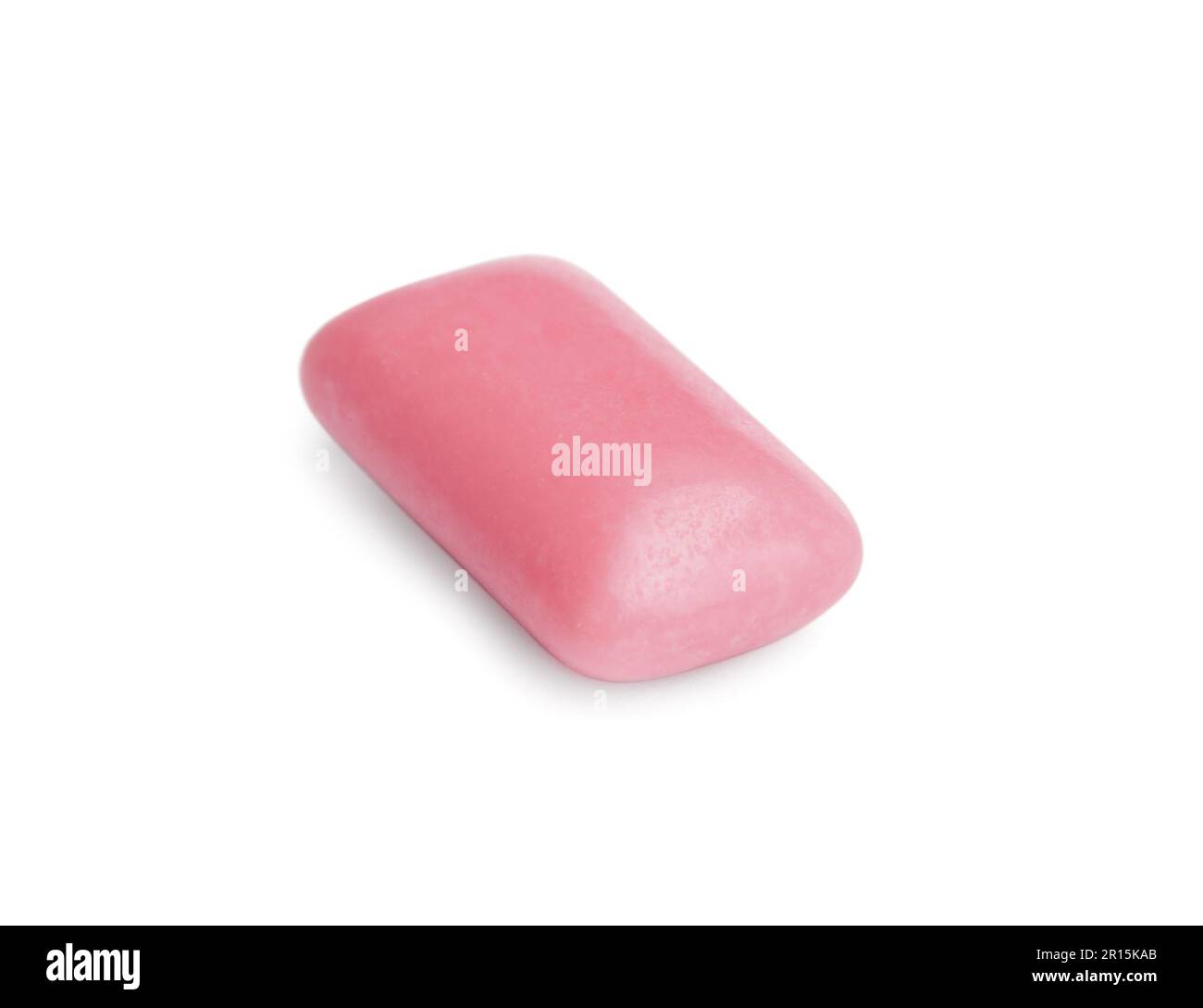 One pink chewing gum isolated on white Stock Photo - Alamy