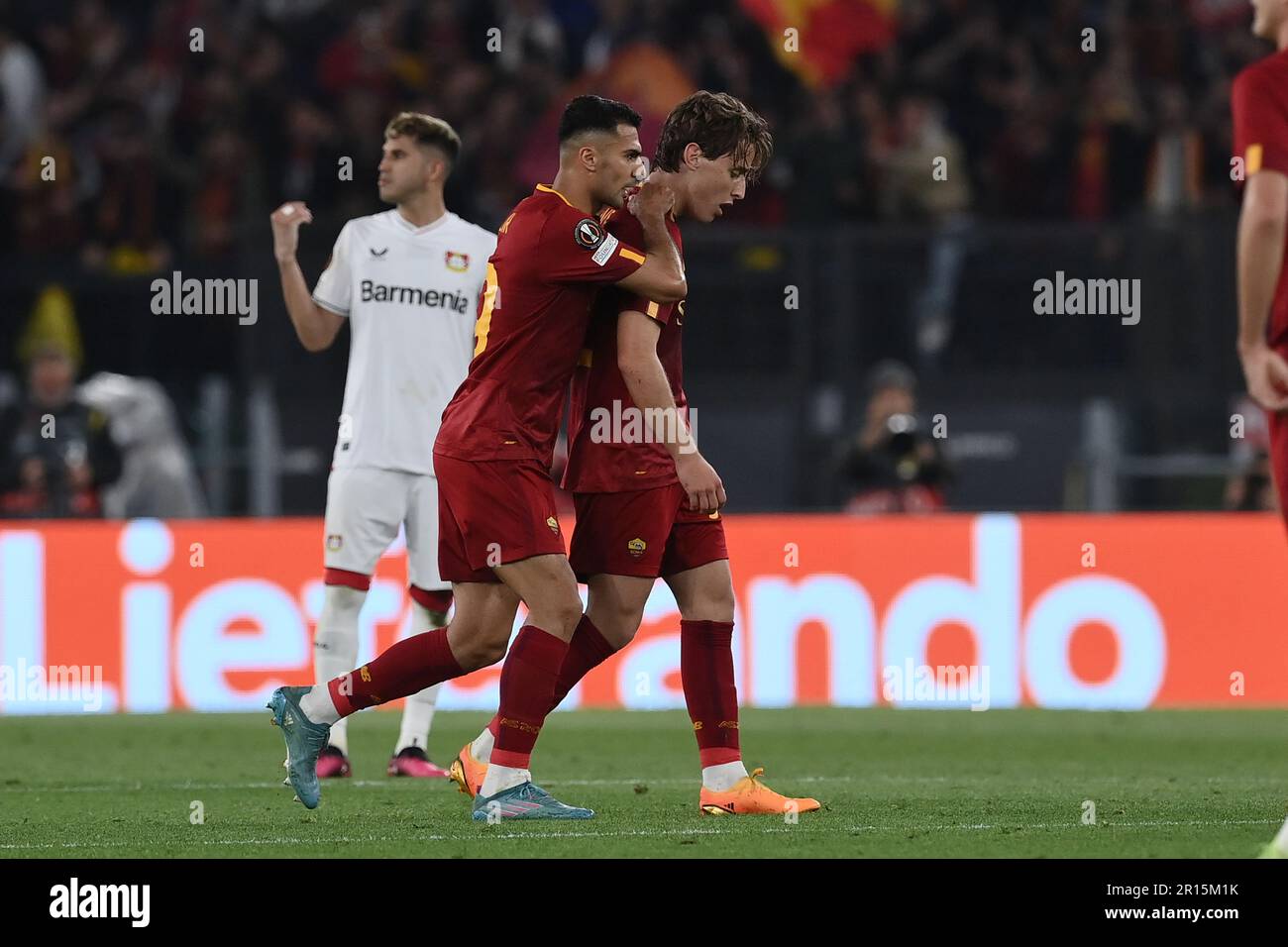 Edoardo Bove (Roma)Mehmet Zeki Celik (Roma) celebrates after scoring ...