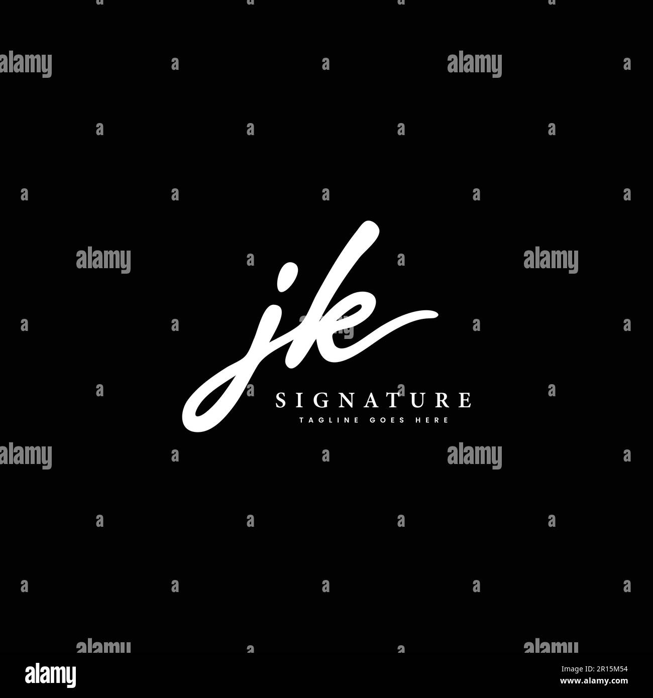 J K Jk Initial Letter Handwritten And Signature Vector Image Logo