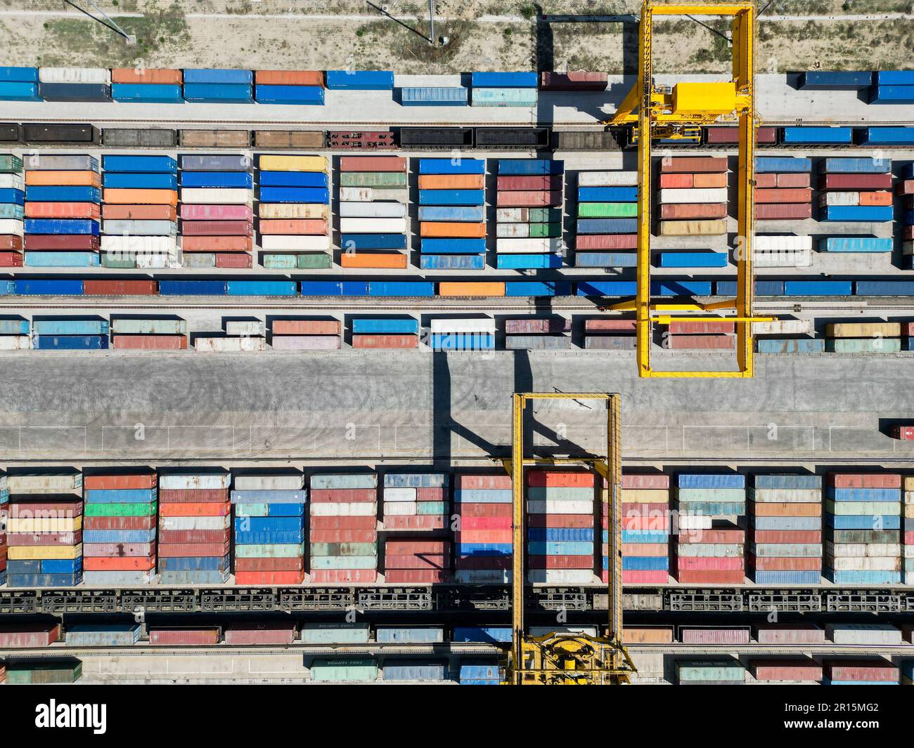 (230512) -- HORGOS, May 12, 2023 (Xinhua) -- This aerial photo taken on ...