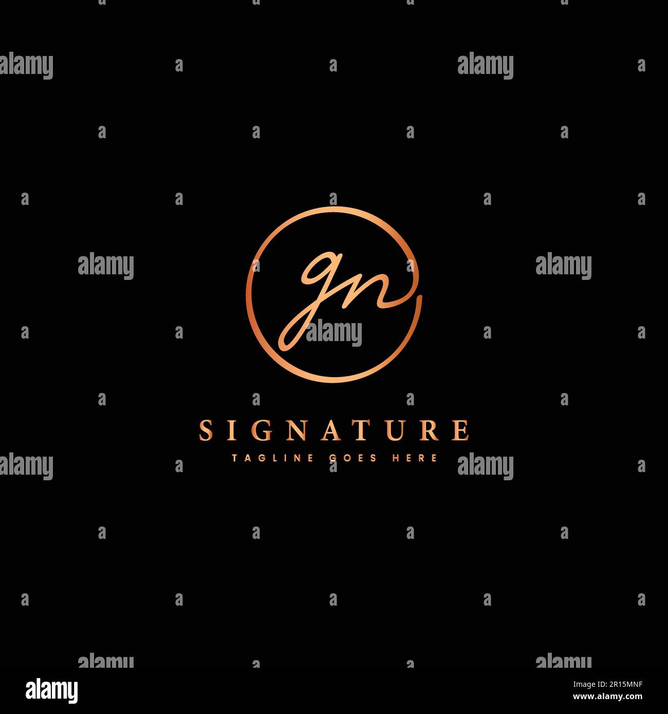 G, N, GN Initial letter handwritten and signature vector logo. Business ...