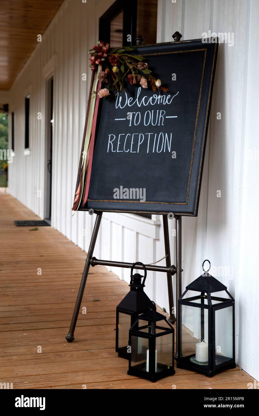 Beautiful wedding venue reception decoration hi-res stock photography ...