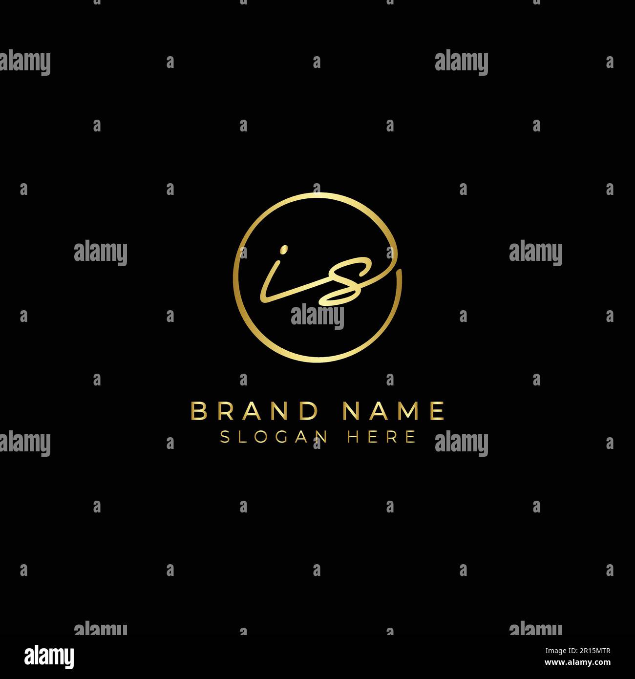I, S, IS Initial letter handwritten and signature vector logo. Business ...