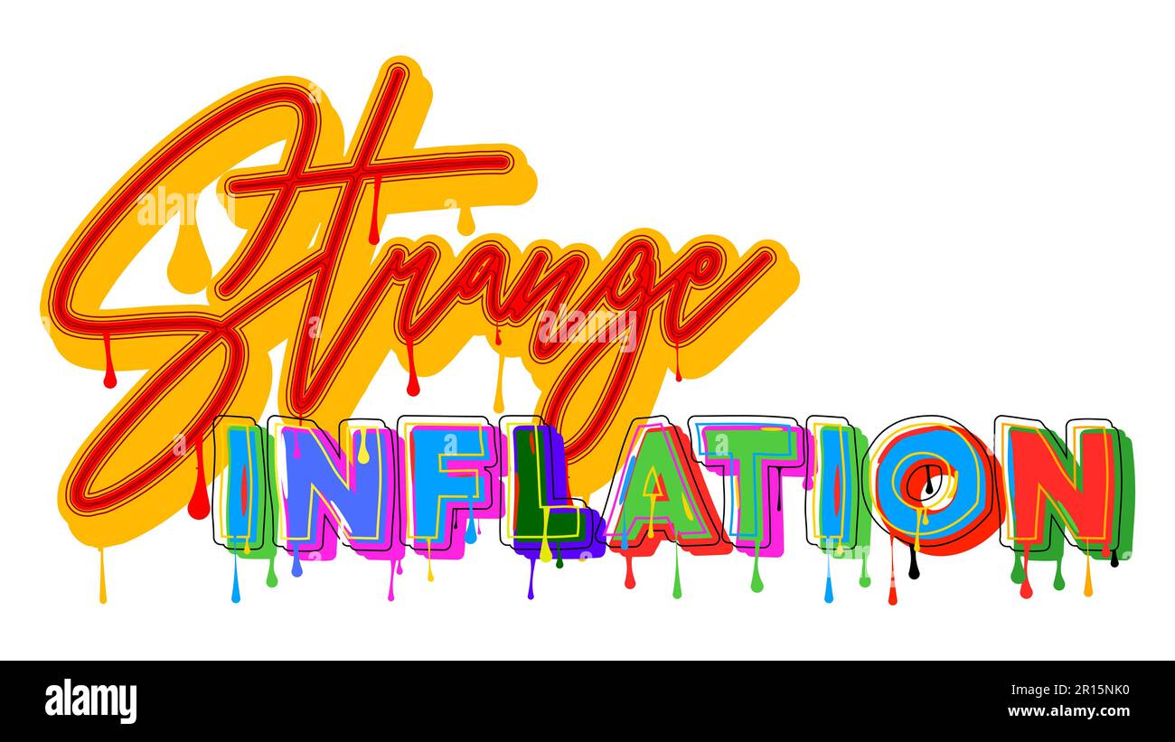 Strange Inflation. Graffiti tag. Abstract modern street art decoration ...