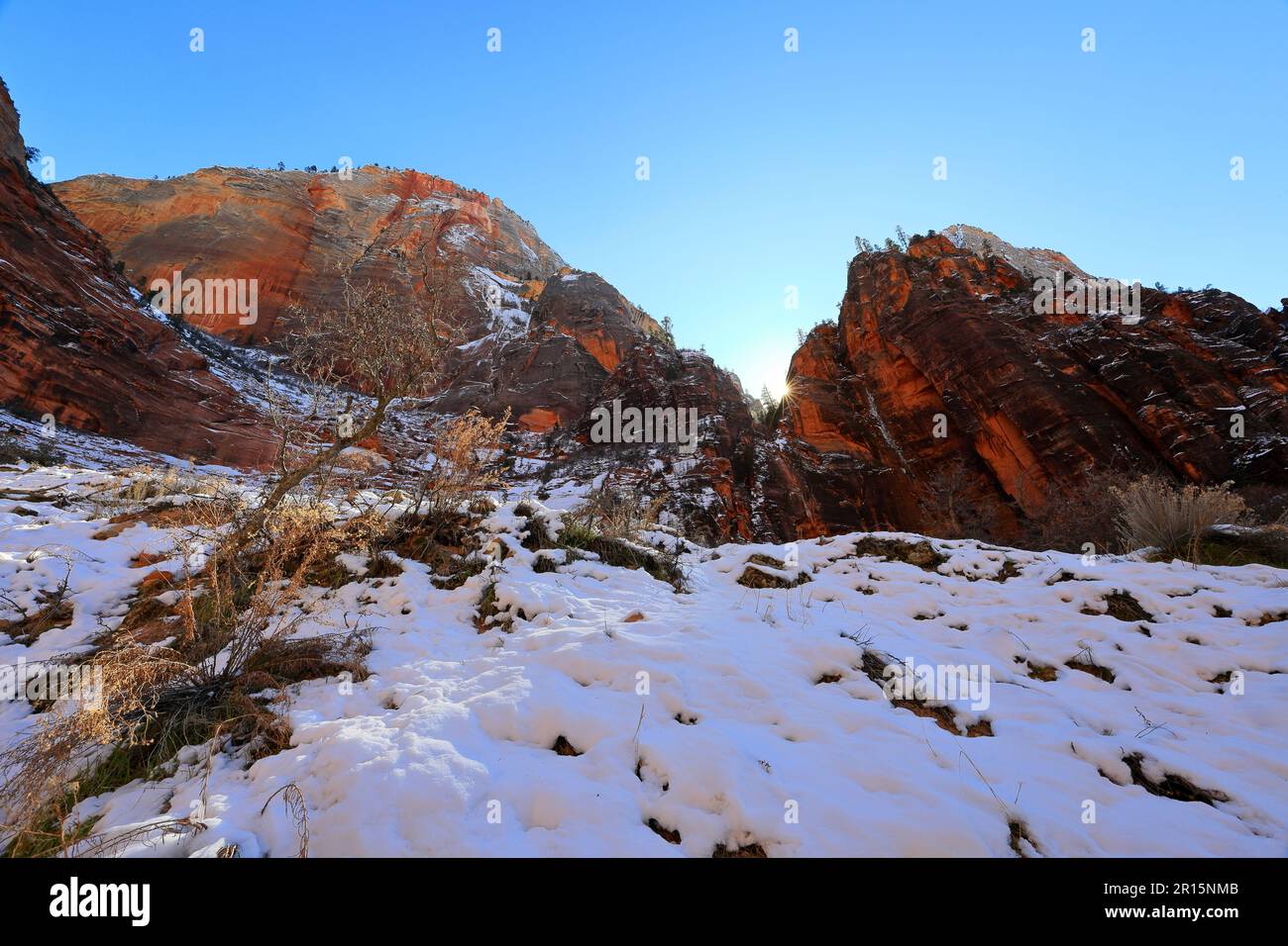 Angels landing trail view of Zion National Park in Springdale, Utah ...