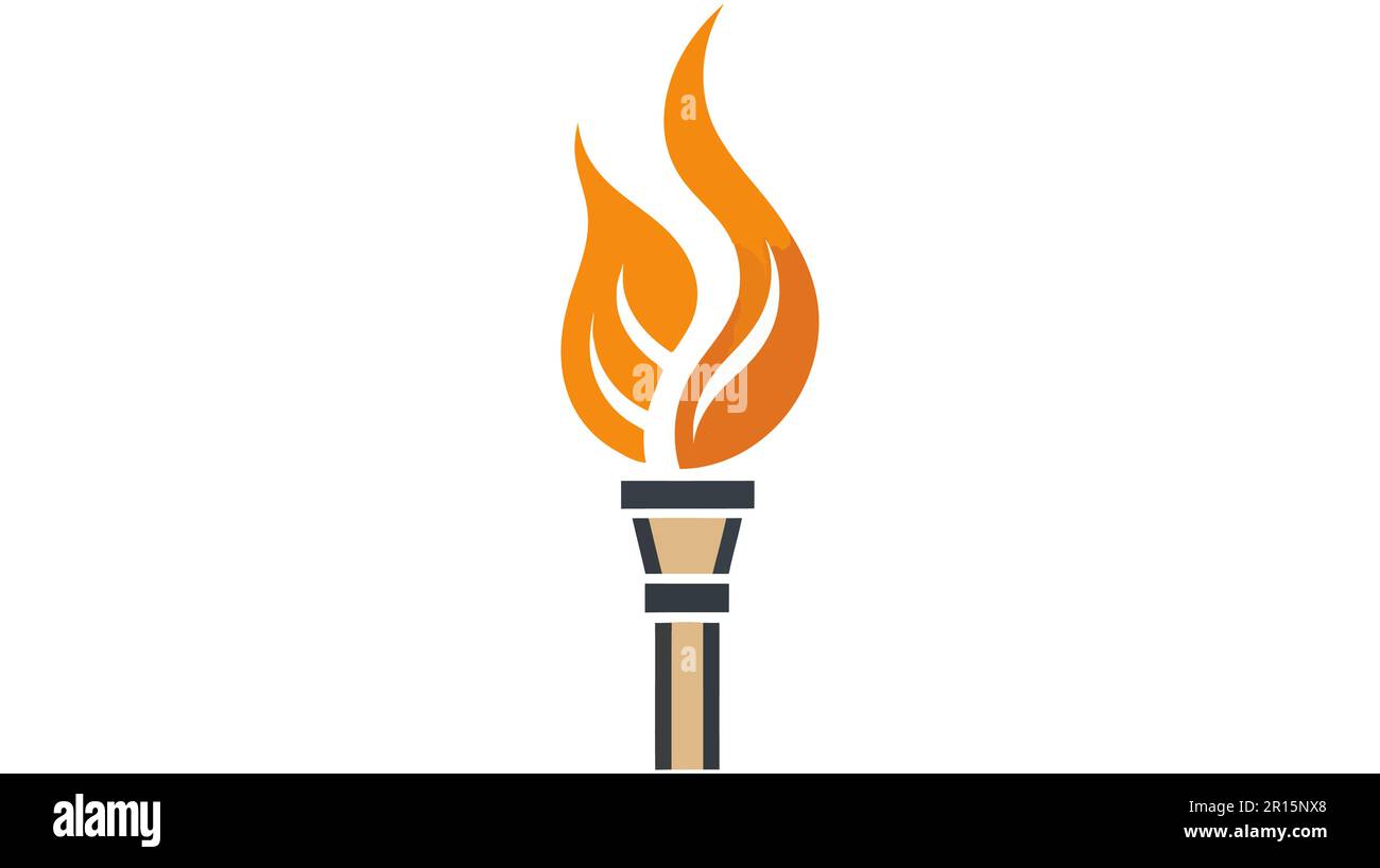 Olympic Torch Logo Vector
