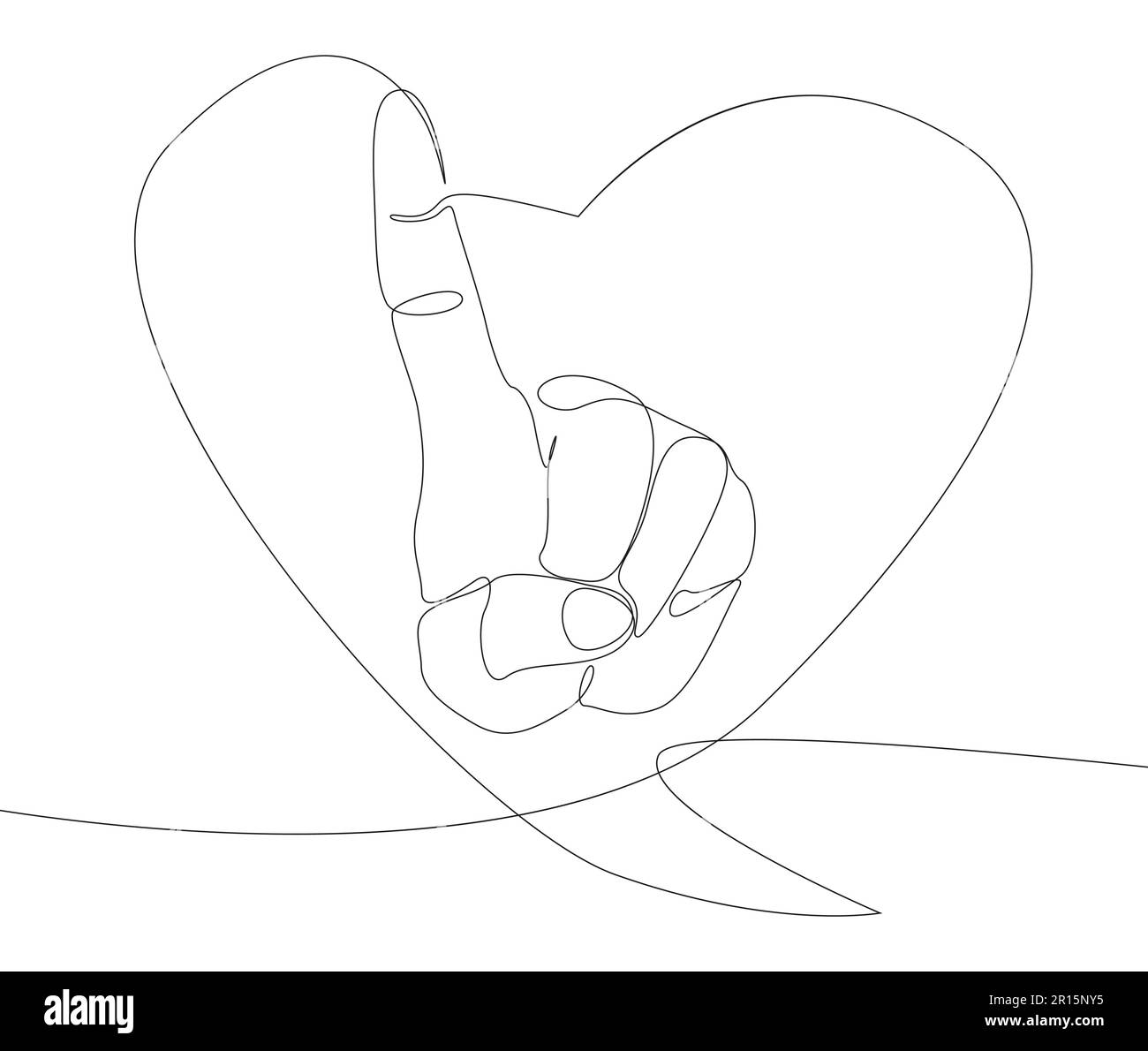 One continuous line of hand with speech bubble. Thin Line Illustration ...