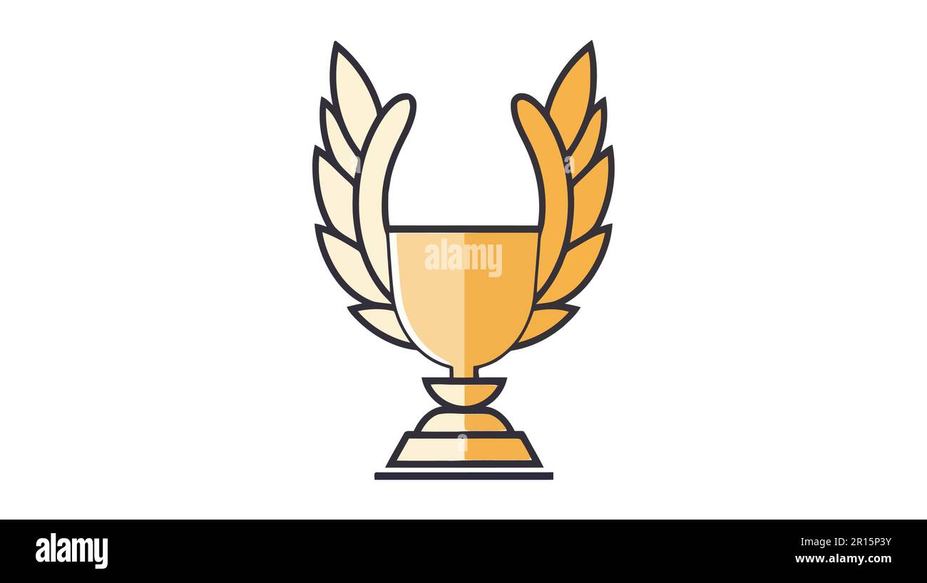 Winner's trophy icon. Vector illustration. Logo of trophy isolated on ...