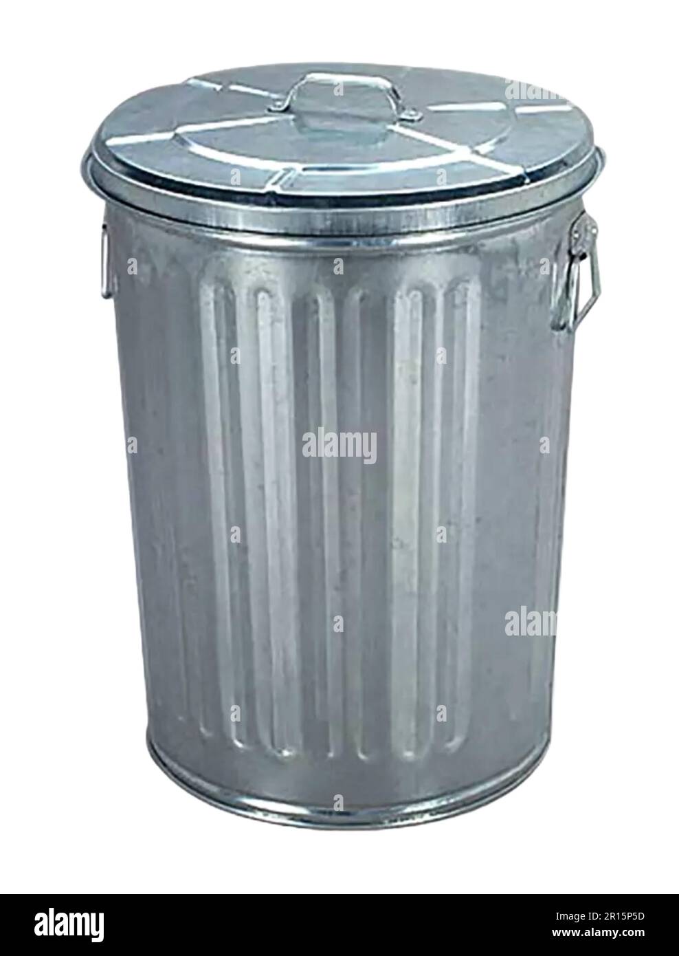 Metal rubbish trash can Stock Vector Images - Alamy