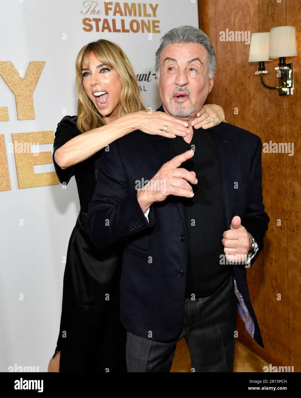 Sylvester Stallone, right, and Jennifer Stallone attend the Paramount+ ...