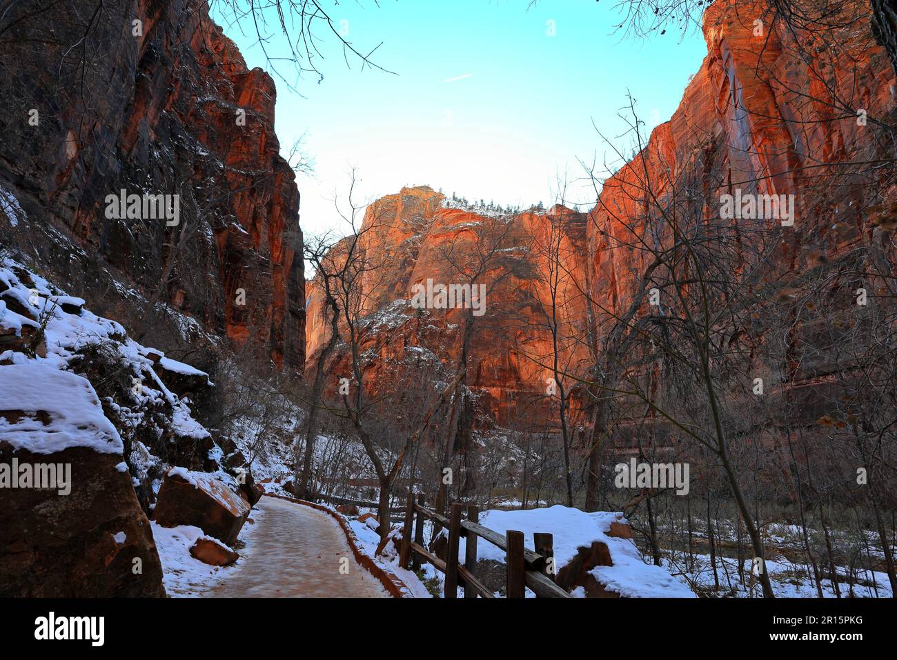 Angels landing trail view of Zion National Park in Springdale, Utah ...