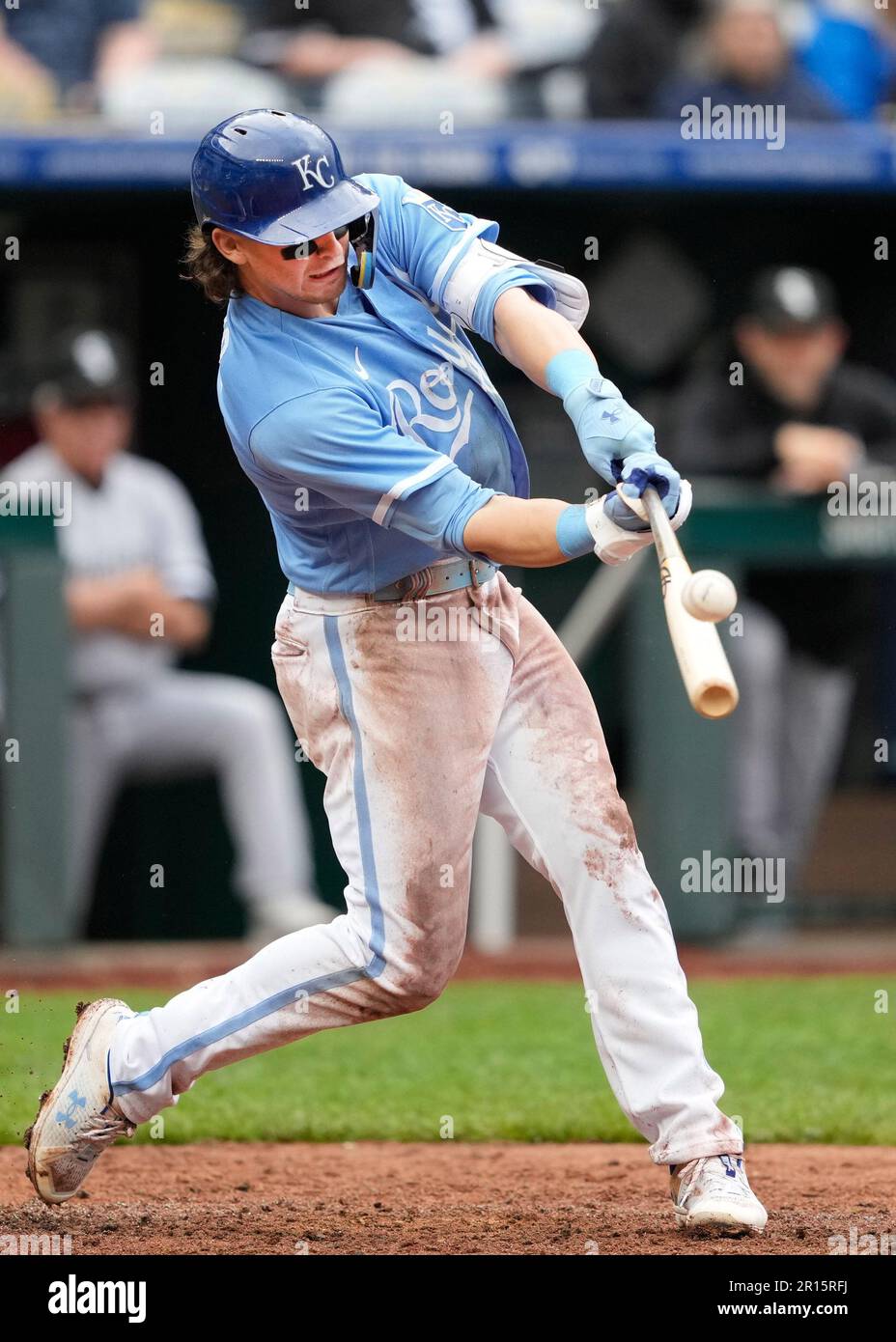 Kansas City, US, MAY 11, 2023: Kansas City Royals shortstop Bobby Witt ...