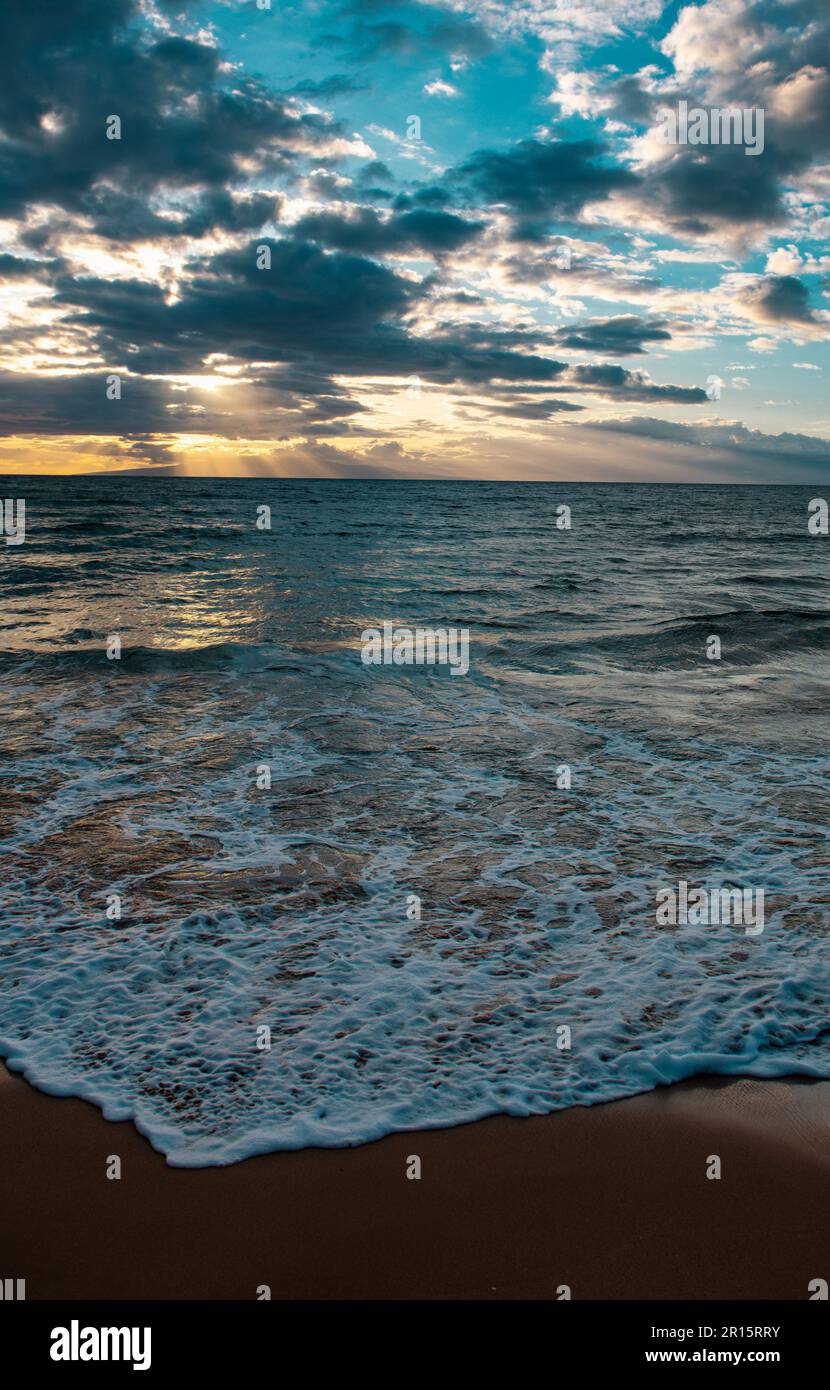 Idyllic scene beach in Thailand. Tropical blue sea and a sand beach ...