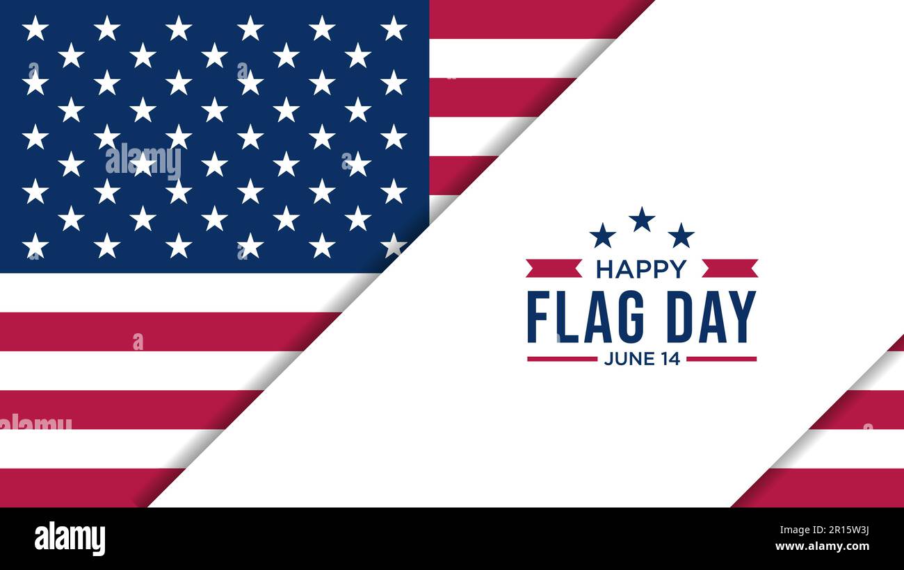 Happy Flag Day in the June 14, vector illustration, best for social ...