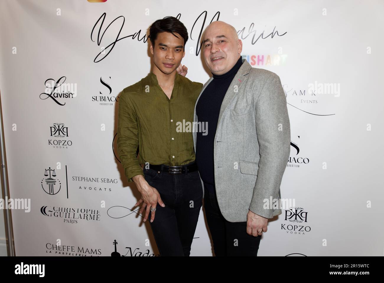 Paris, France. 11th May, 2023. Jeremy Bellet and Christophe Courtois attend at the David Marin ...