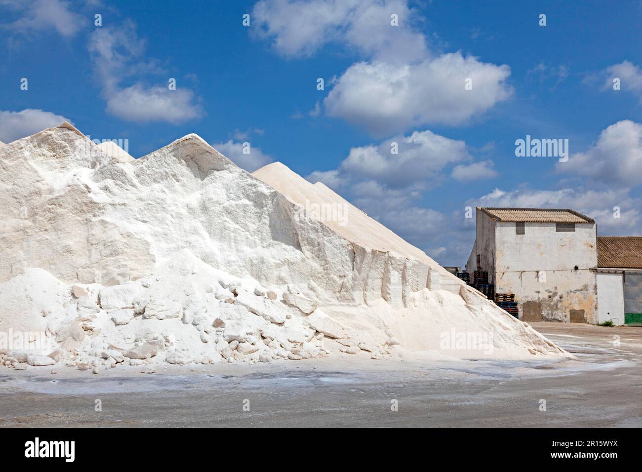 Salt mountains in Majorca Stock Photo - Alamy