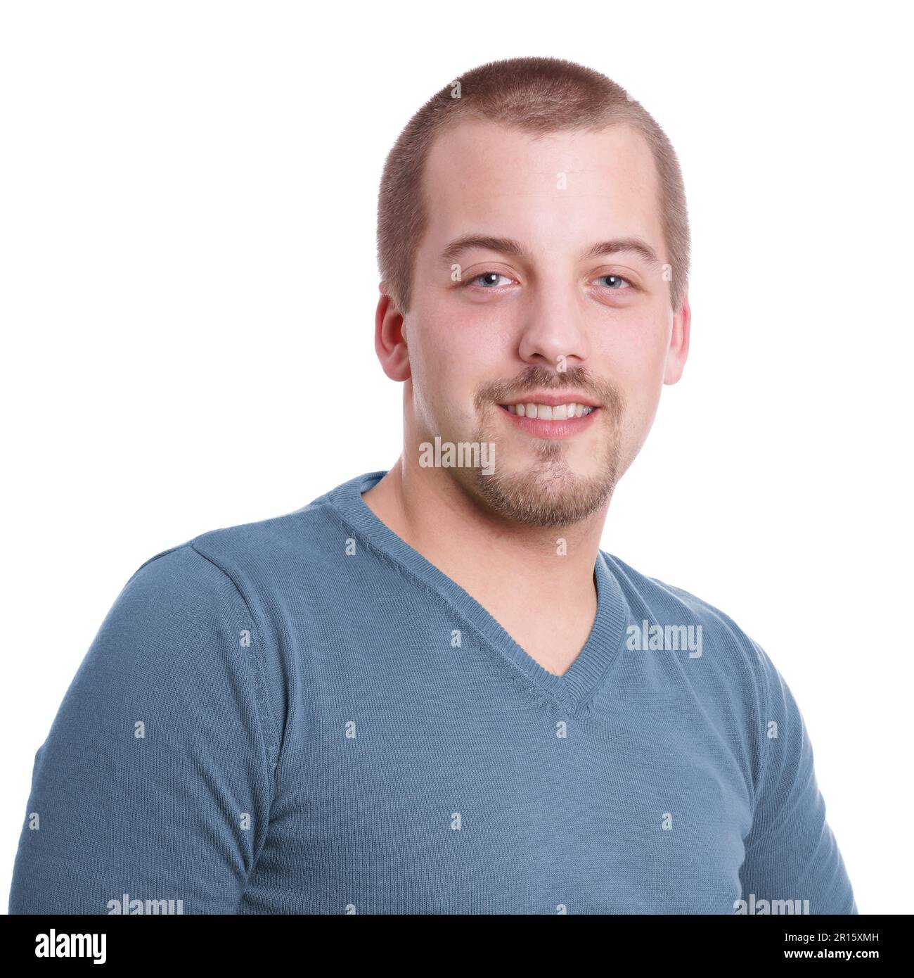 smiling young man with goatee beard Stock Photo - Alamy