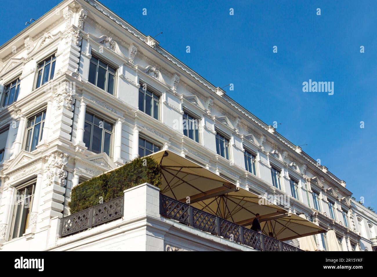 Historic white building in Hamburg, Germany Stock Photo - Alamy