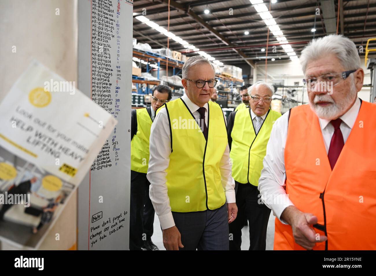Australian Prime Minister Anthony Albanese is given a tour by founder ...