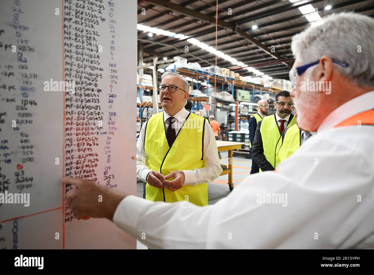 Australian Prime Minister Anthony Albanese is given a tour by founder ...