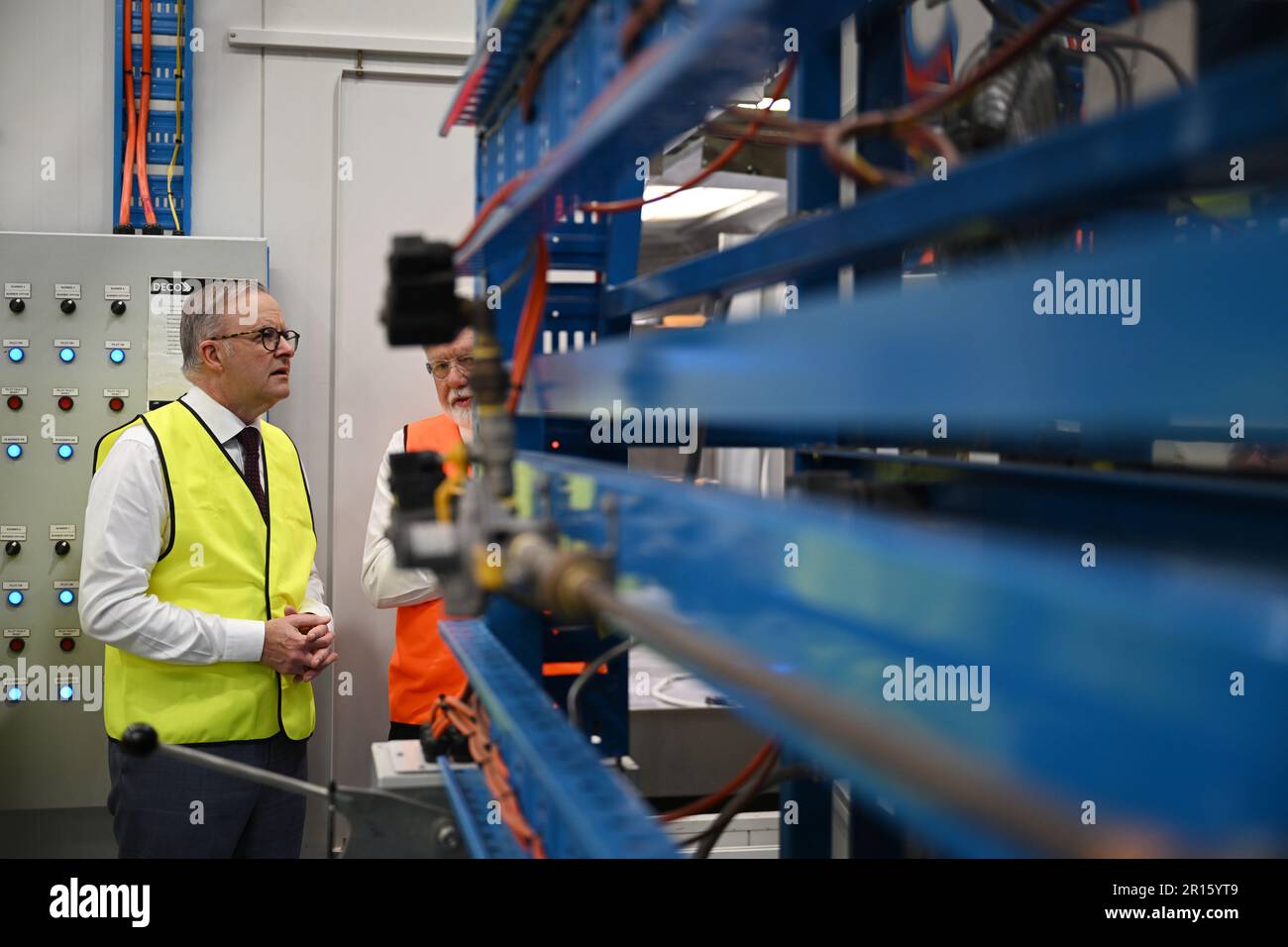 Australian Prime Minister Anthony Albanese is given a tour by founder ...