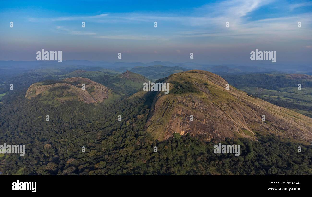 Aerial of the granite mountains in Central Guinea Stock Photo - Alamy
