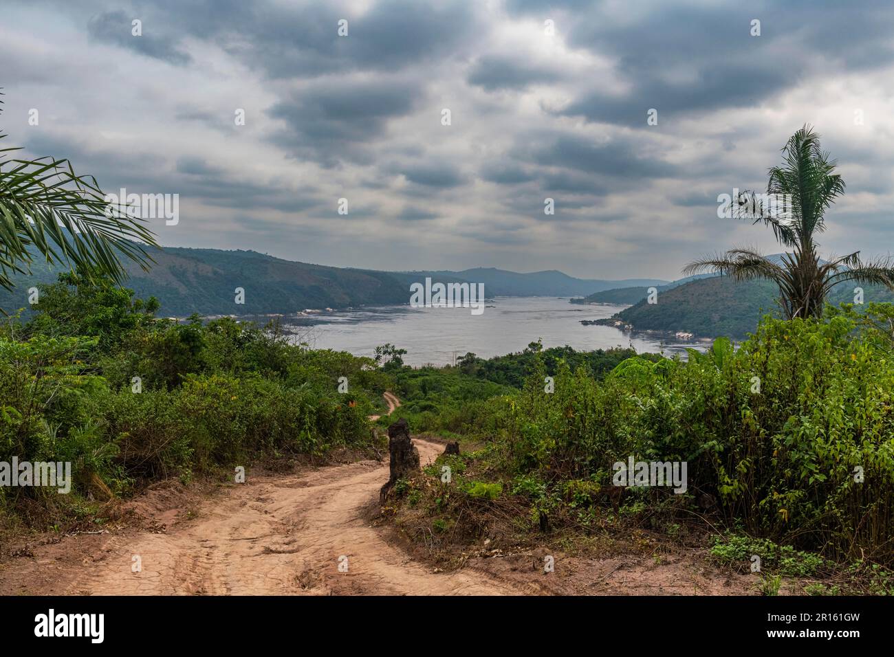 Outlook on the Congo river, Zongo waterfalls, DR Congo Stock Photo - Alamy