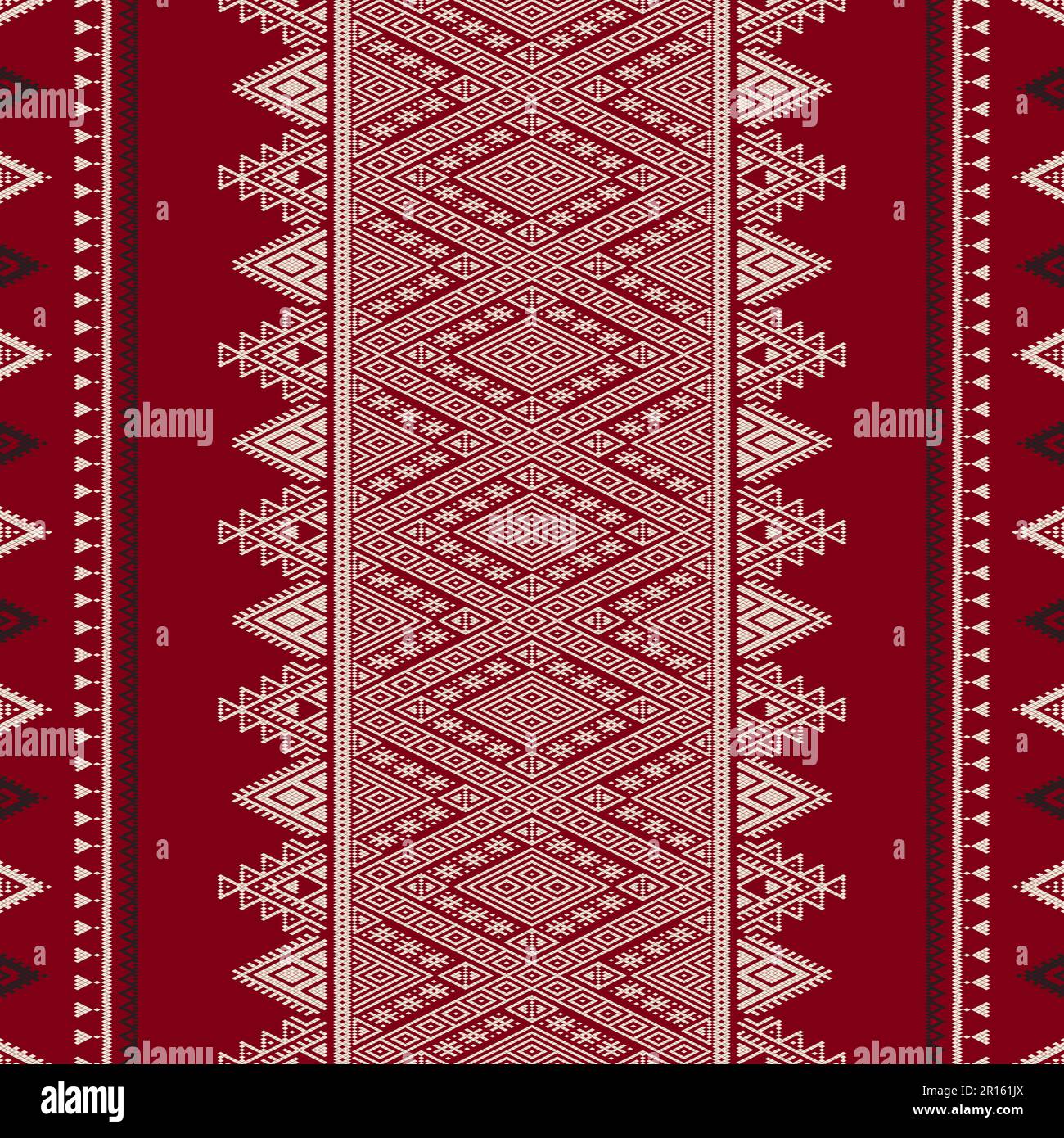 Traditional Tunisian embroidery pattern, seamless vector composition ...